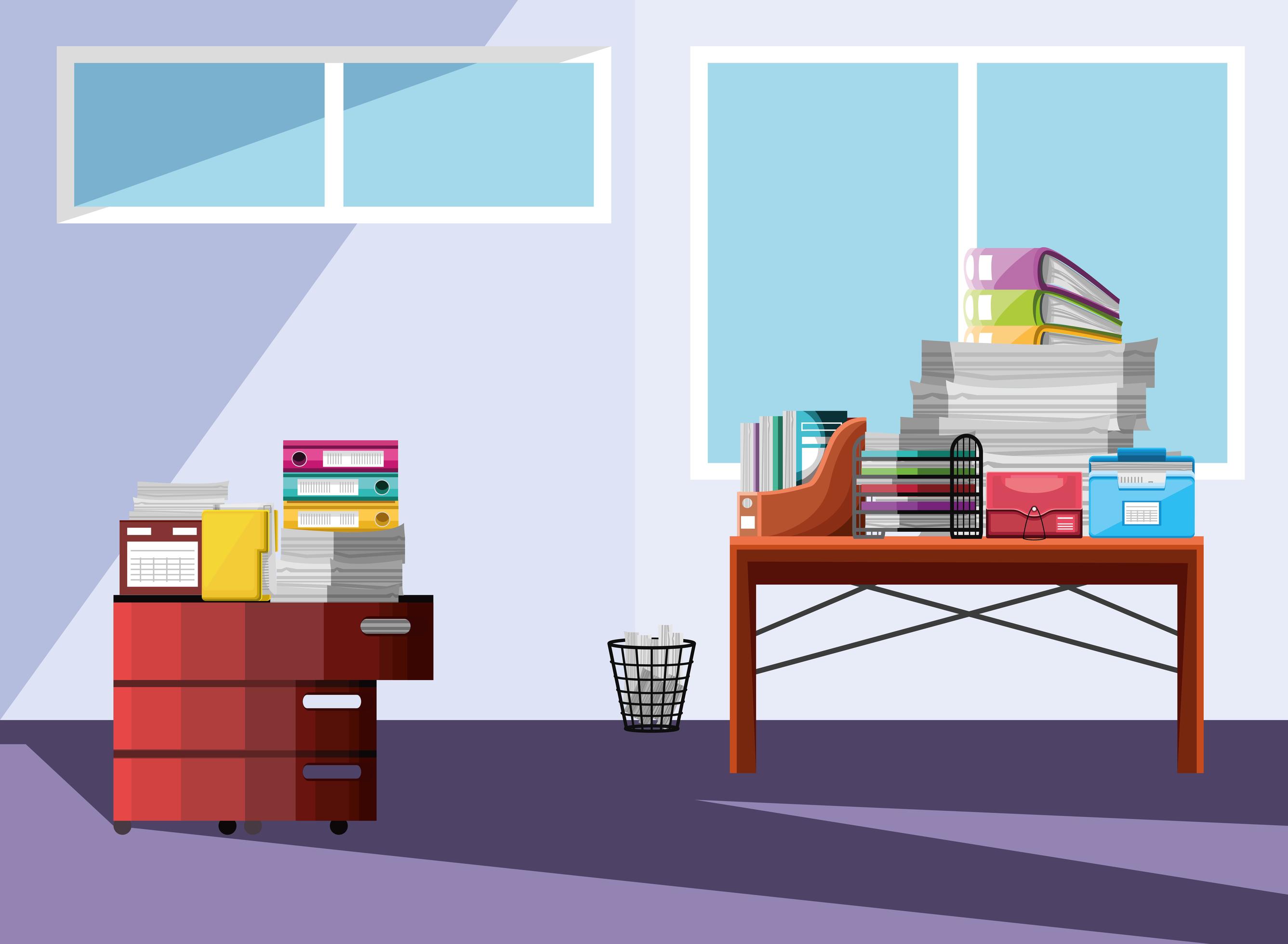 paperwork and documents stack 3793660 Vector Art at Vecteezy