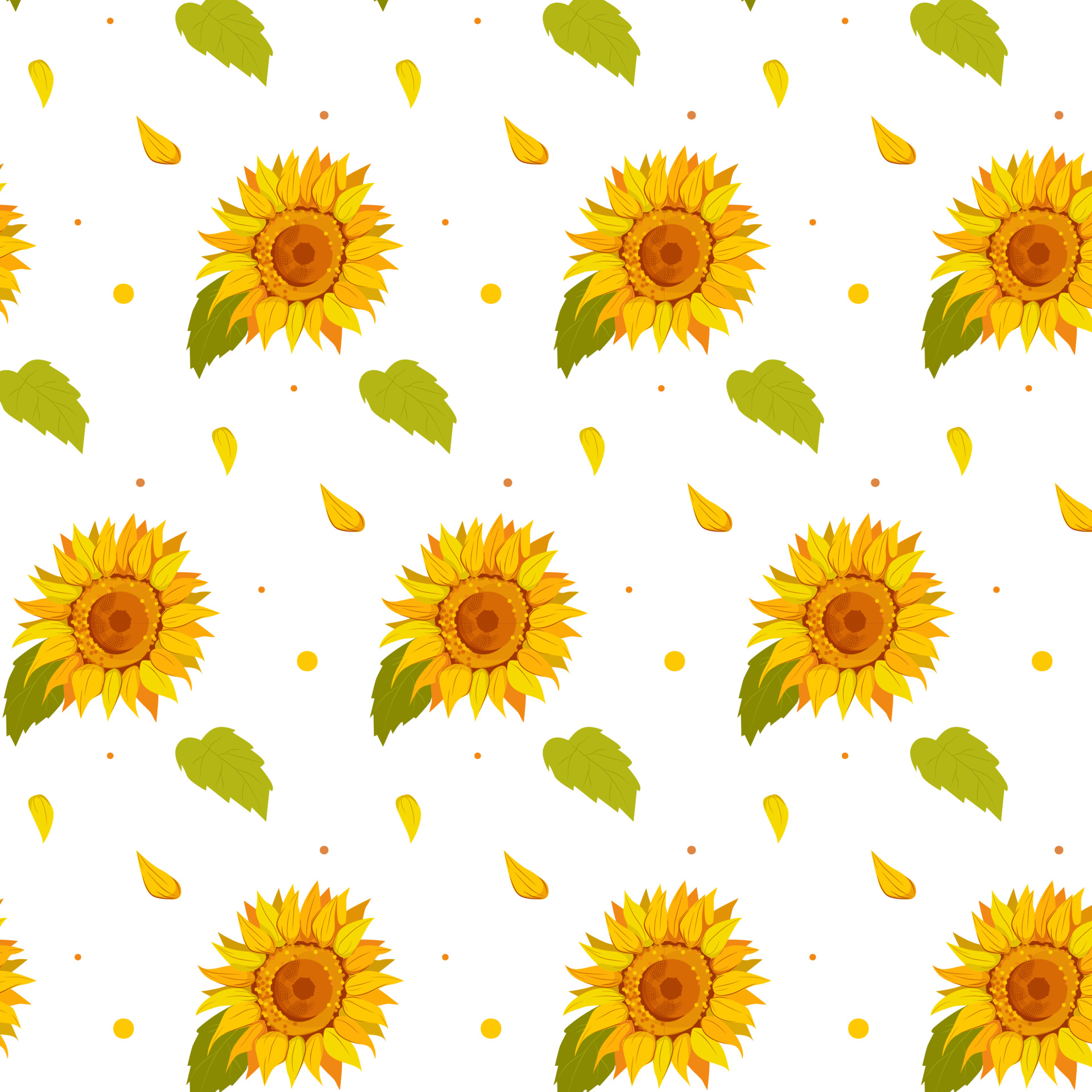 Seamless pattern of sunflowers 3794255 Vector Art at Vecteezy