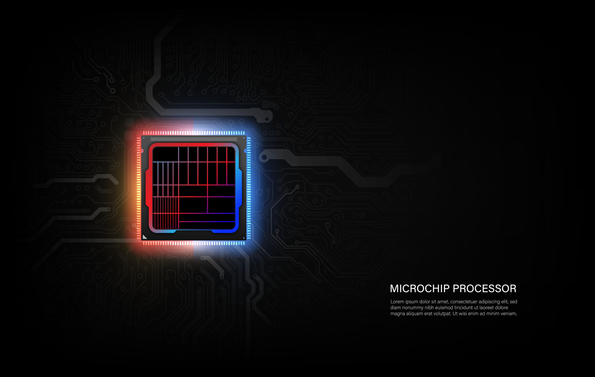 Abstract technology chip processor background circuit board and html ...