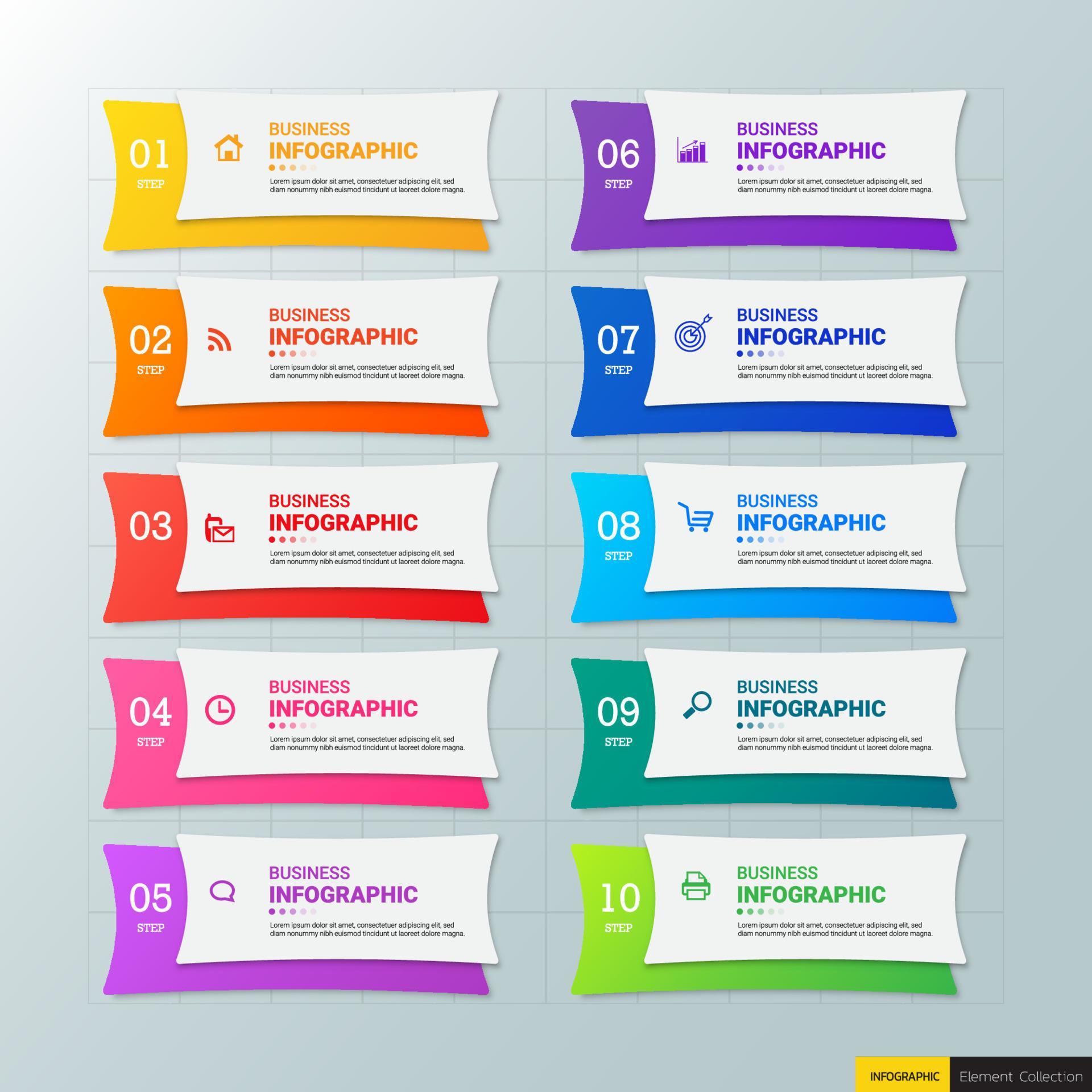 Colorful rectangular infographics template 3803036 Vector Art at Vecteezy