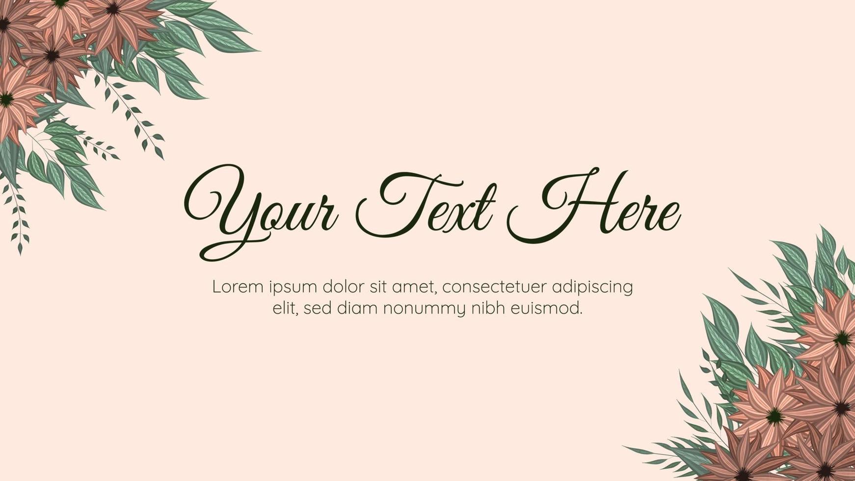 Colorful spring floral background template with elegant flowers ...