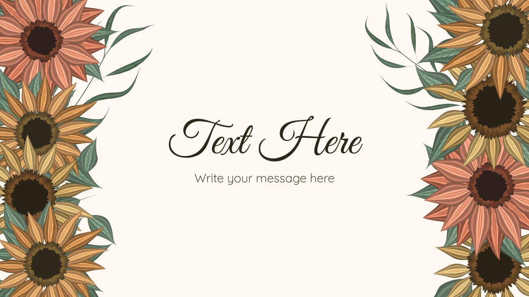 Colorful spring floral background template elegant flowers, leaves ...