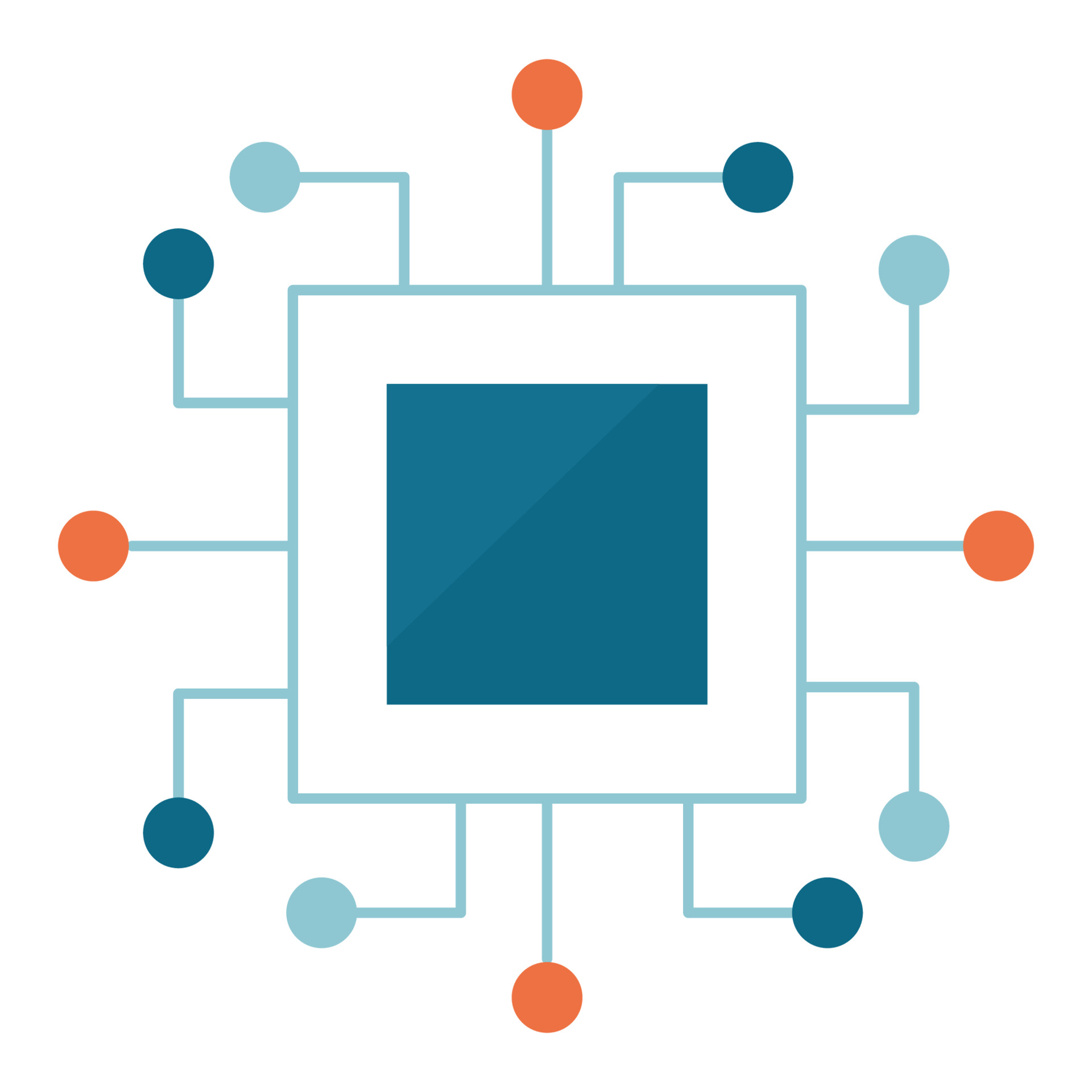 Computer Processor Microchip Flat Icon 3806688 Vector Art At Vecteezy