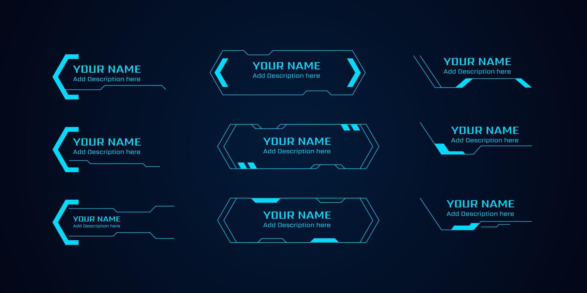 Set of Sci Fi Modern User Interface Elements. Futuristic Abstract HUD ...