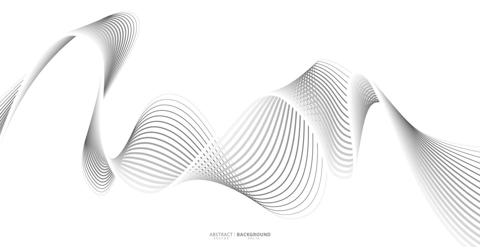 Abstract wavy stripes on a white background isolated. Wave line art ...