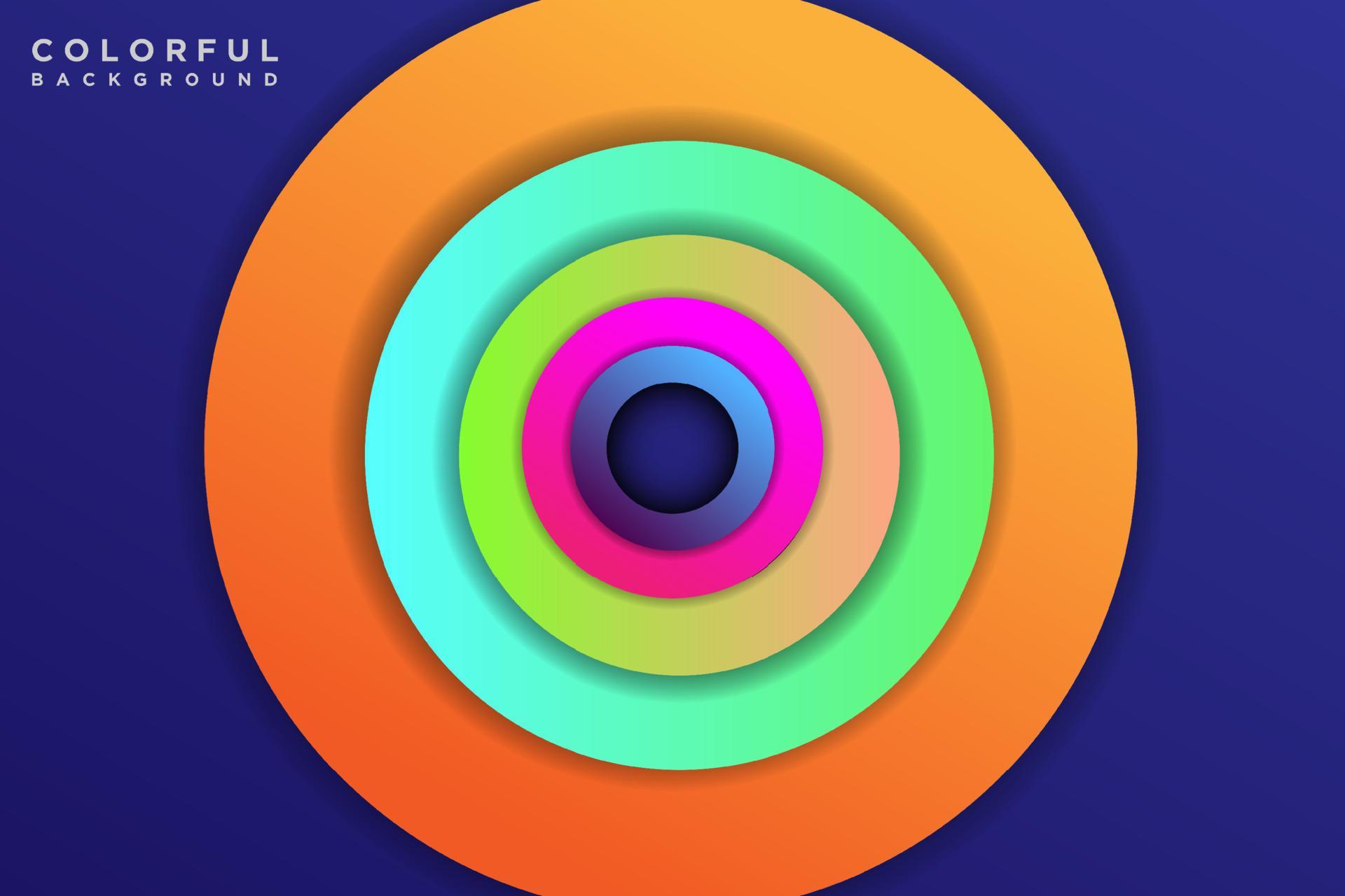 Colorful 3D Circle Shape Overlap Layers Background 3823091 Vector Art at Vecteezy