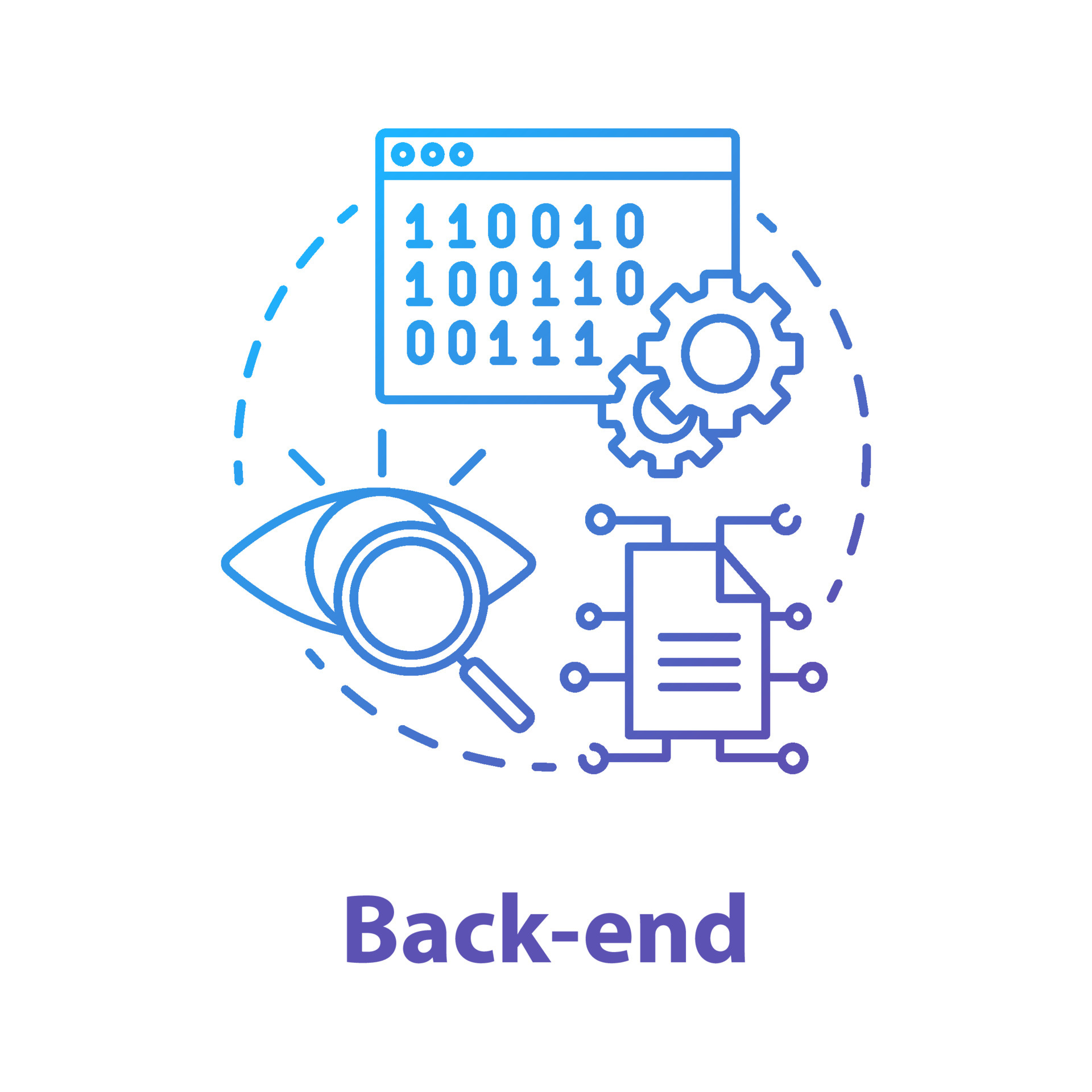 Back-end concept icon. Software development kit idea thin line ... Back-end concept icon. Software development kit idea thin line ...