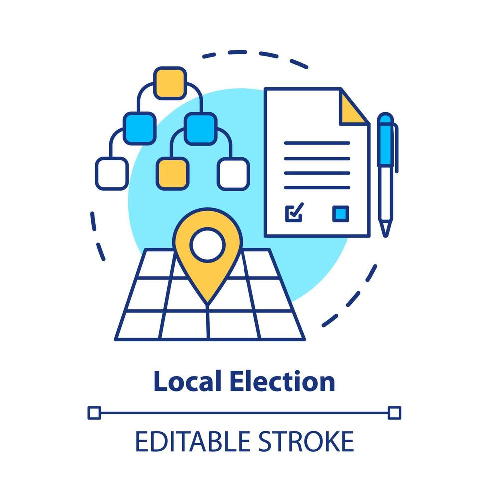 Elections Concept Icon Local Election Idea Thin Line Illustration Voting Choosing From