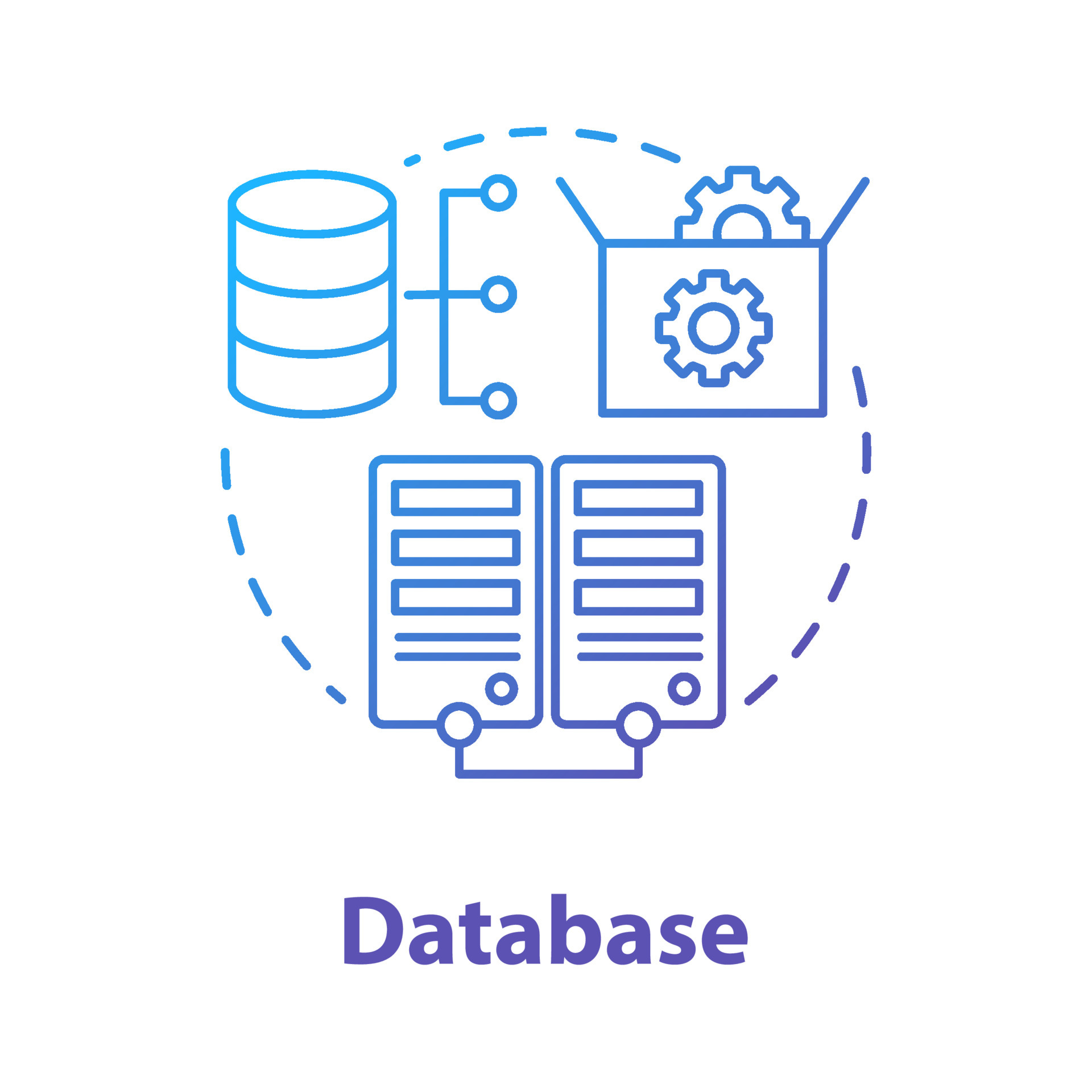 Database Concept Icon Software Development Tools Idea Thin Line