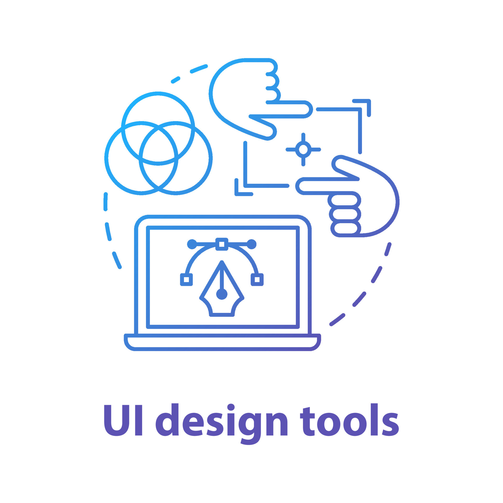 Ui Design Tools Concept Icon Software Interface Development Idea Thin