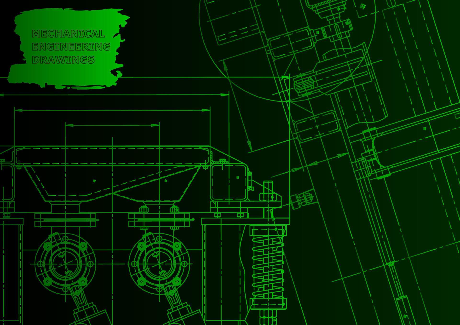Computer aided design systems. Technical illustrations, background ...