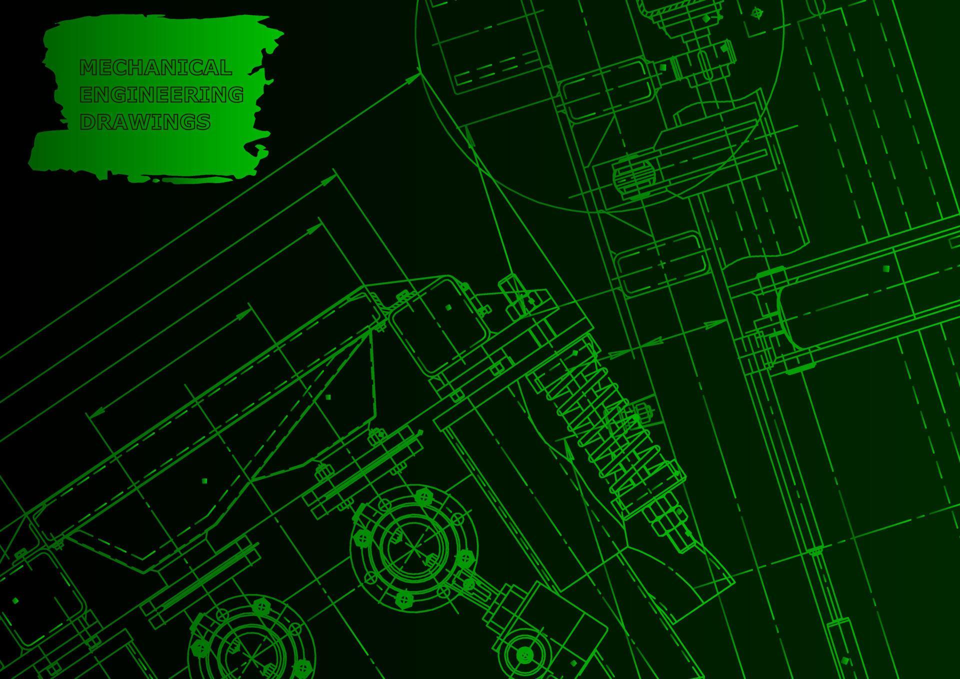 Computer aided design systems. Technical illustrations, background ...