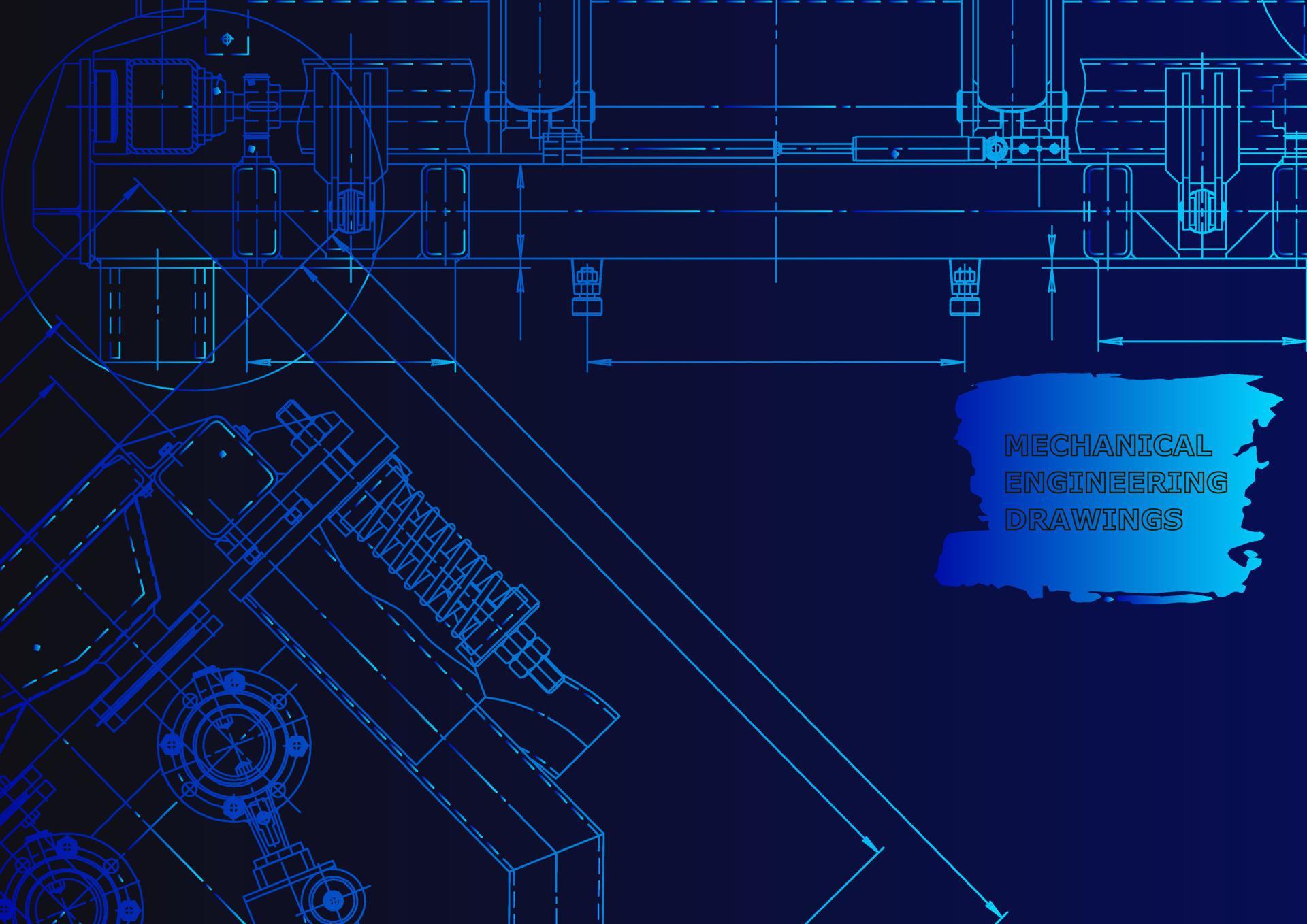 Computer aided design systems. Technical illustrations, background ...