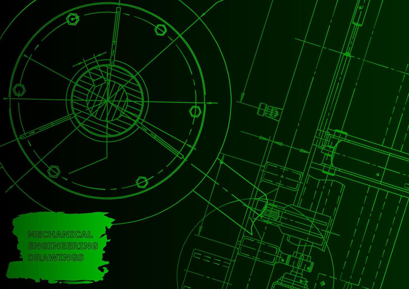 Sketch. Vector engineering illustration. Computer aided design systems ...