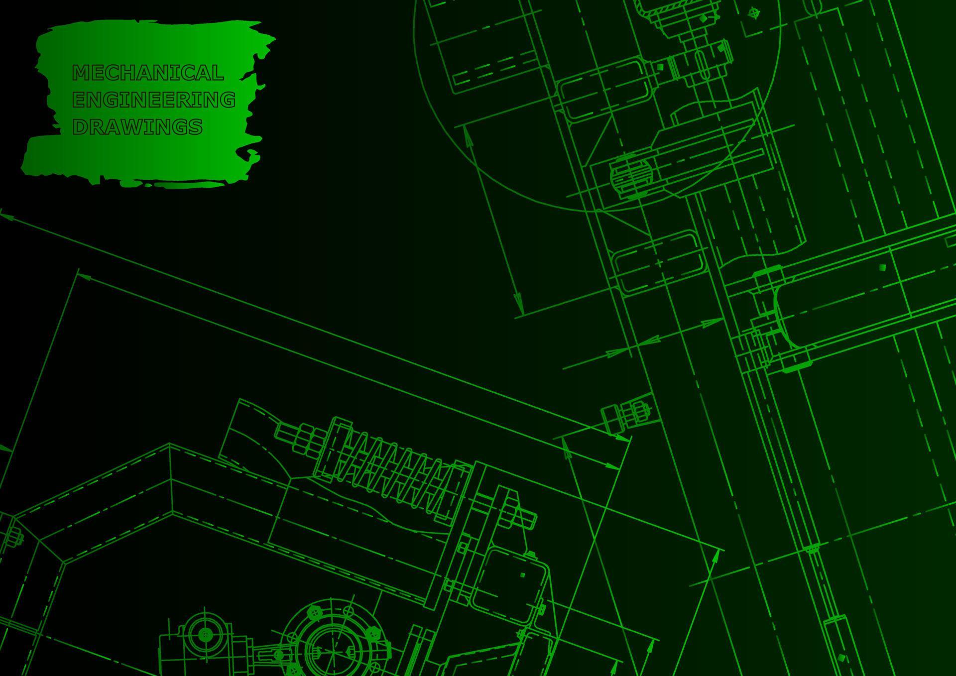Computer aided design systems. Technical illustrations, background ...