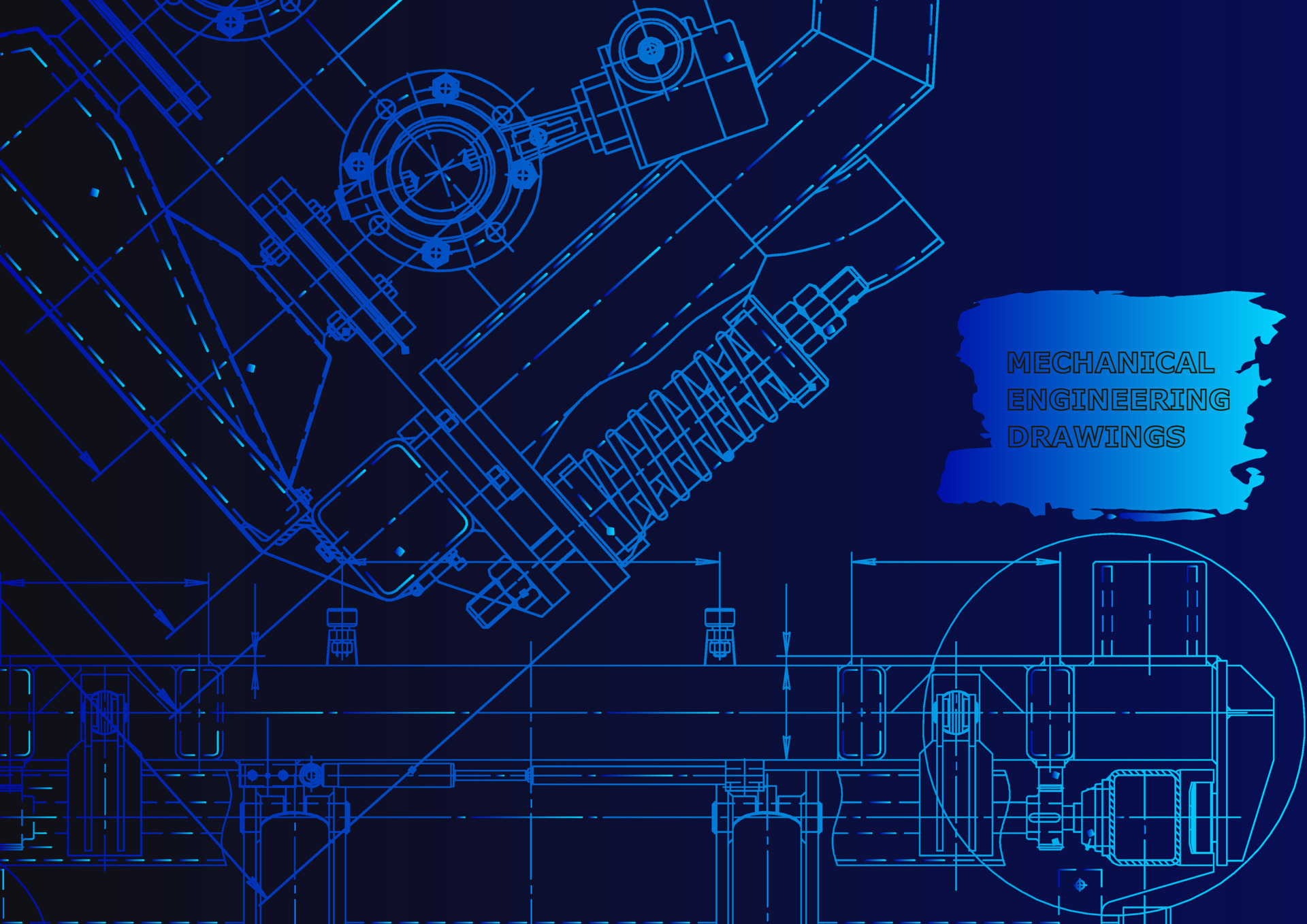 Machine-building industry. Computer aided design systems 3851073 Vector ...