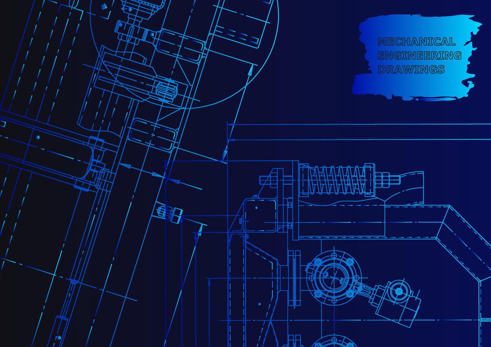 Computer aided design systems. Technical illustrations, background ...