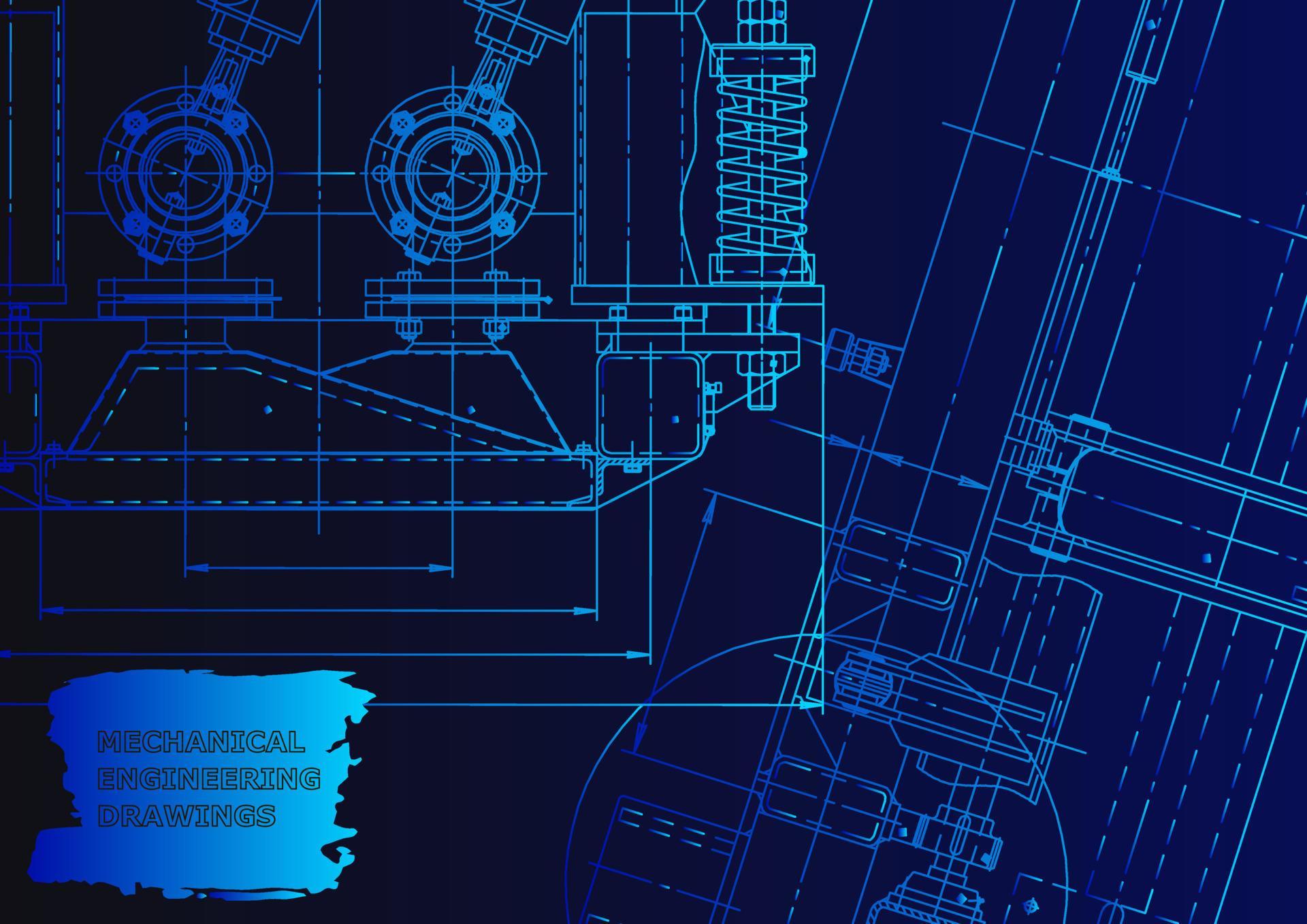 Computer aided design systems. Technical illustrations, background ...