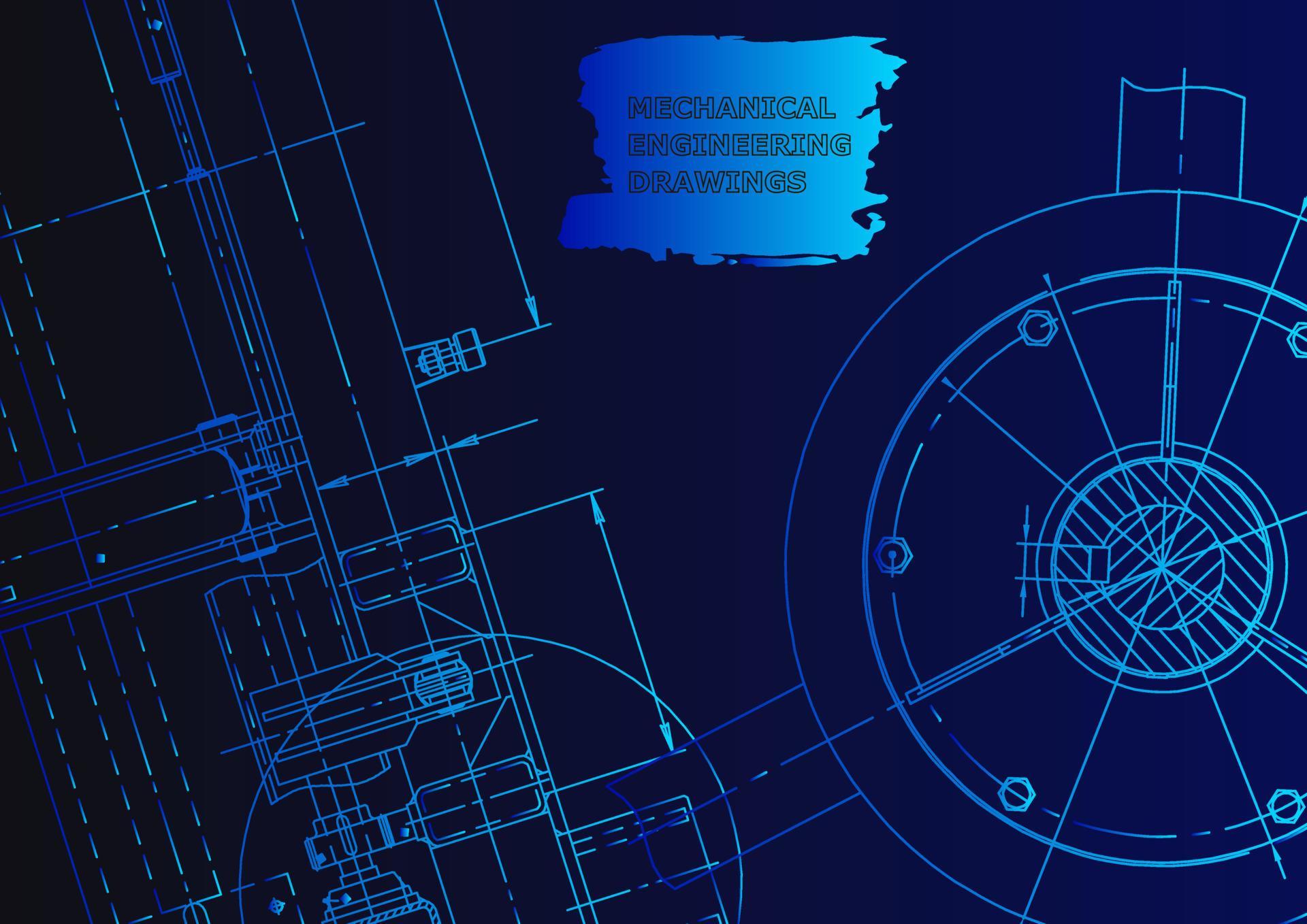 Computer aided design systems. Technical illustrations, background ...