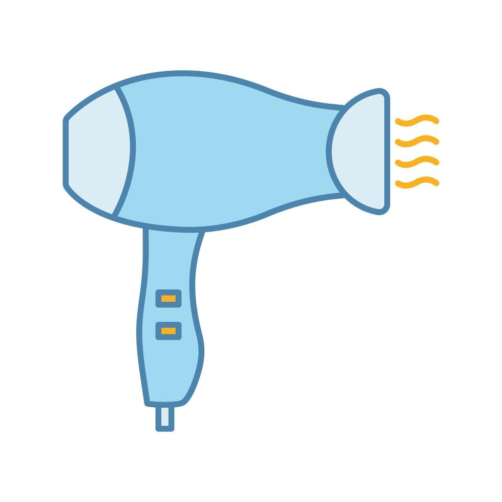 Hair Dryer Color Icon Hotel Room Beauty Salon Hair Blow Dryer