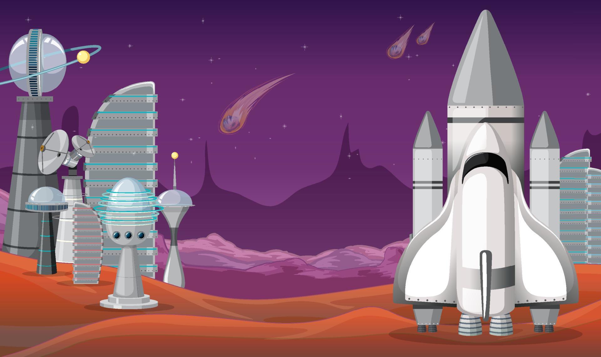 A Space Cartoon Background Scene 3863958 Vector Art At Vecteezy