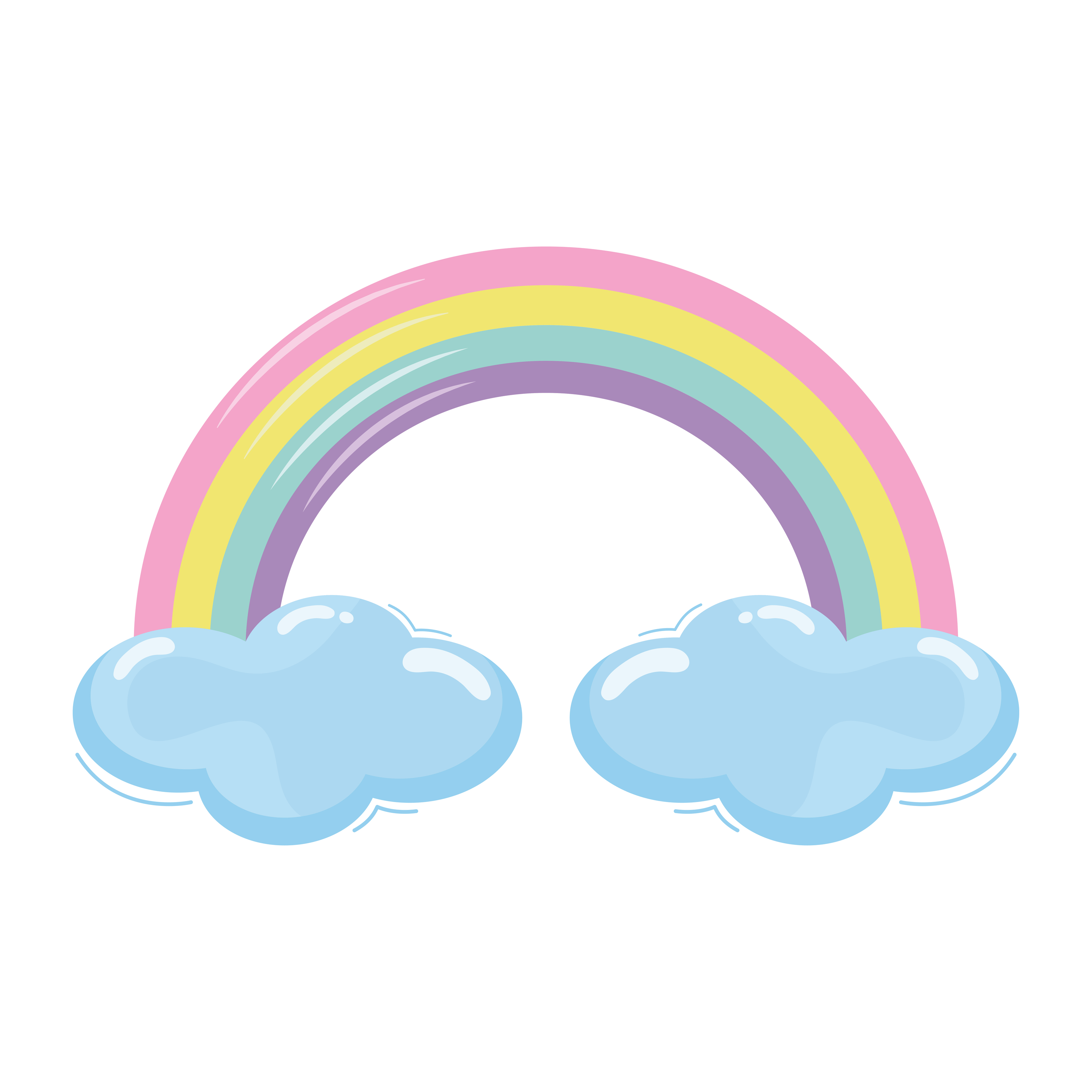 rainbow in clouds 3941636 Vector Art at Vecteezy