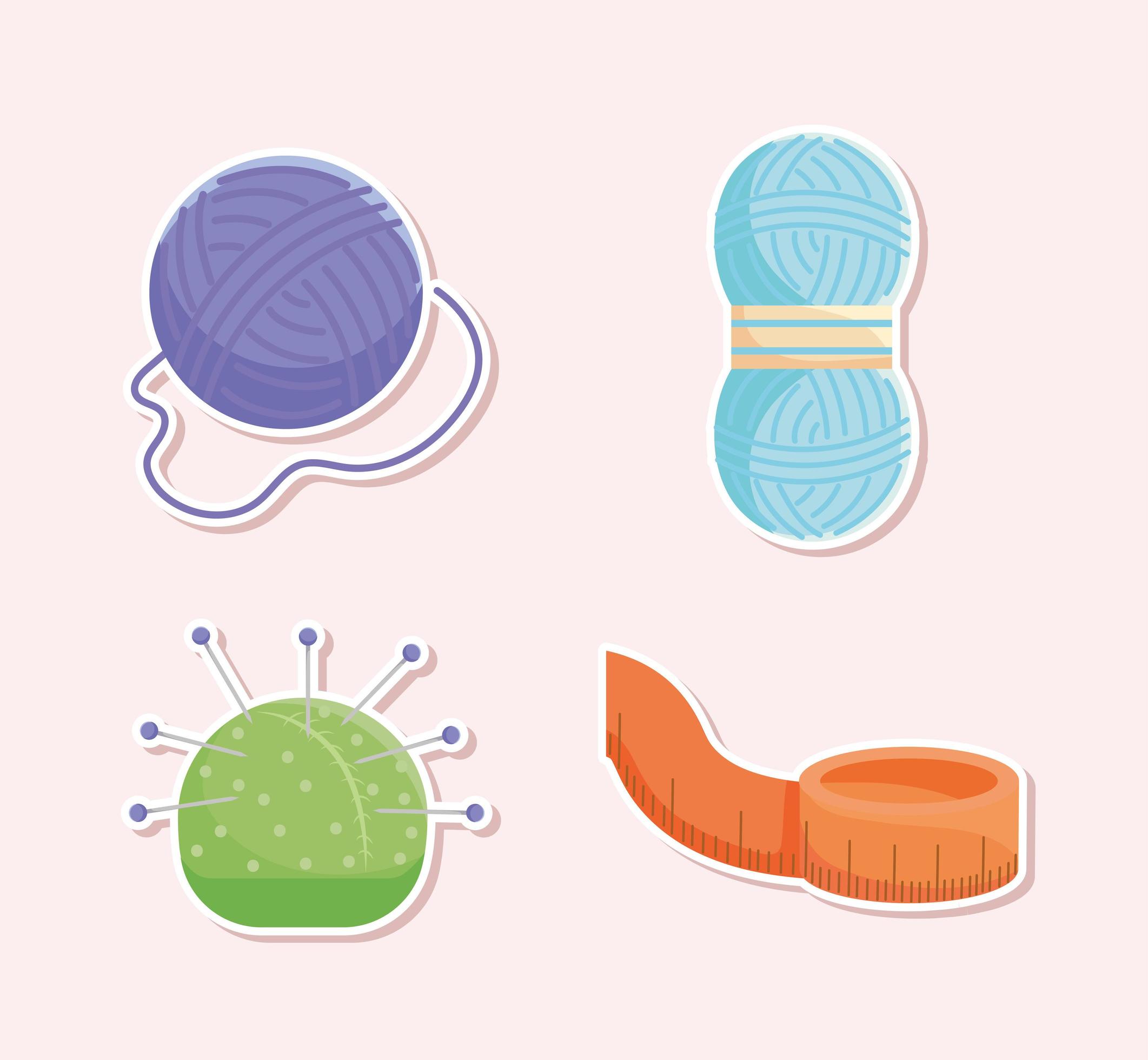 four thread items 4027239 Vector Art at Vecteezy