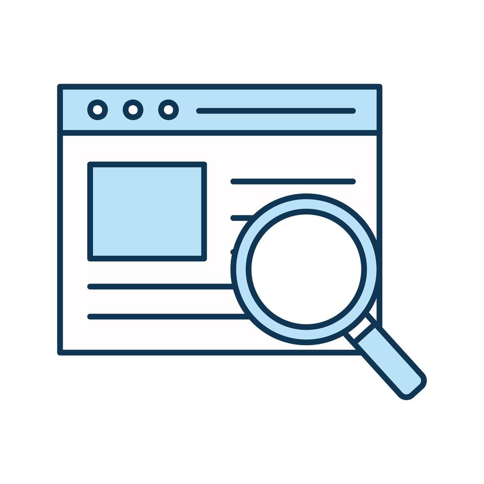 lupe with website line and fill style icon vector design 4061117 Vector Art at Vecteezy