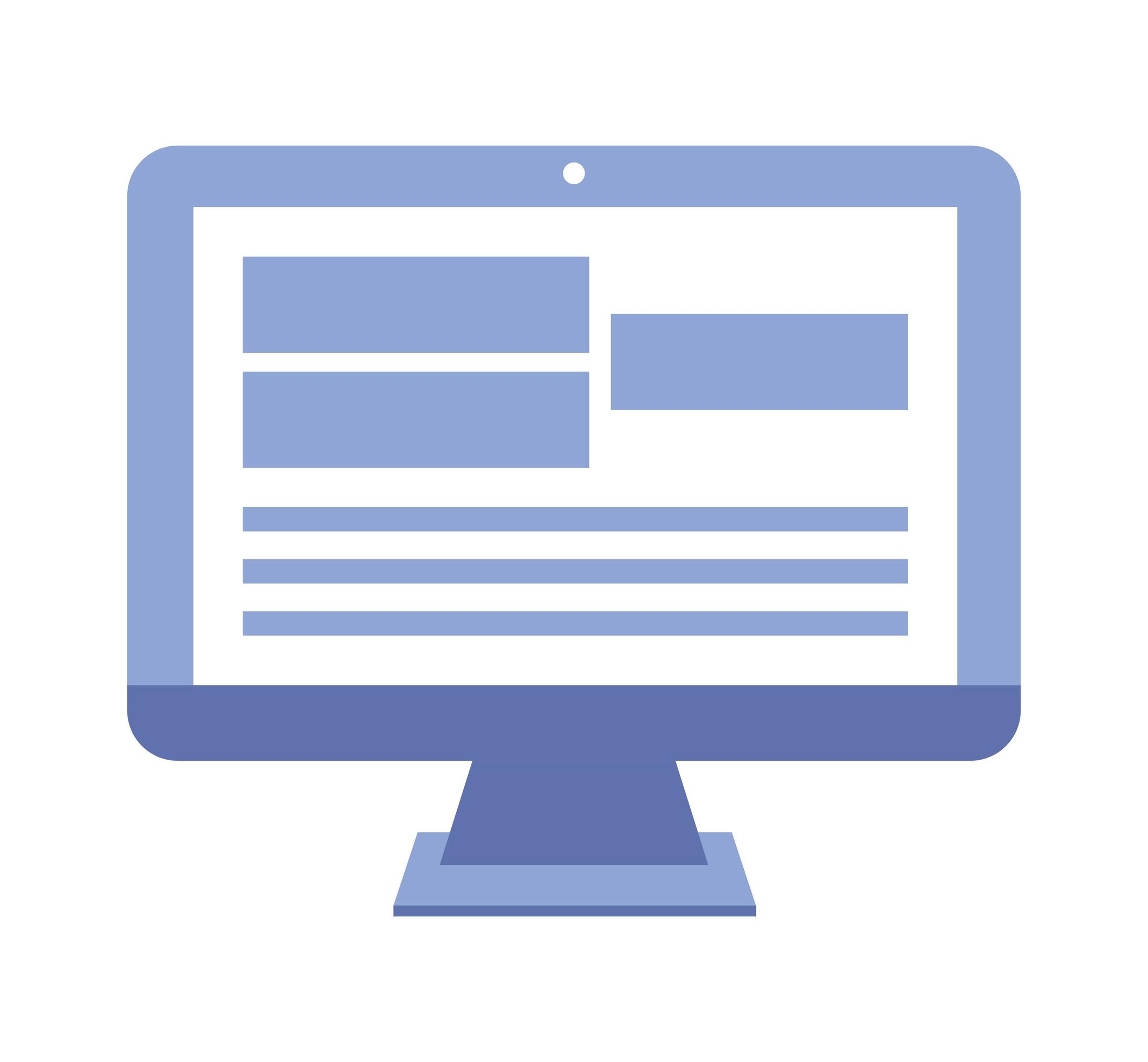 desktop computer design 4077199 Vector Art at Vecteezy