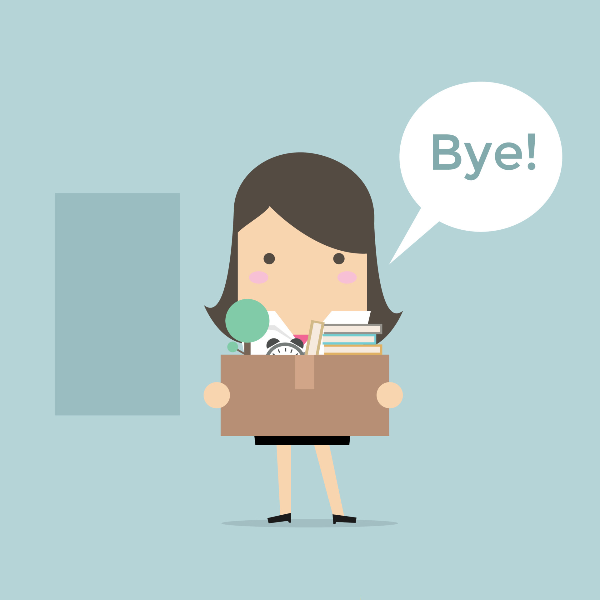Businesswoman Leaving Job. 4084291 Vector Art at Vecteezy Businesswoman Leaving Job. 4084291 Vector Art at Vecteezy
