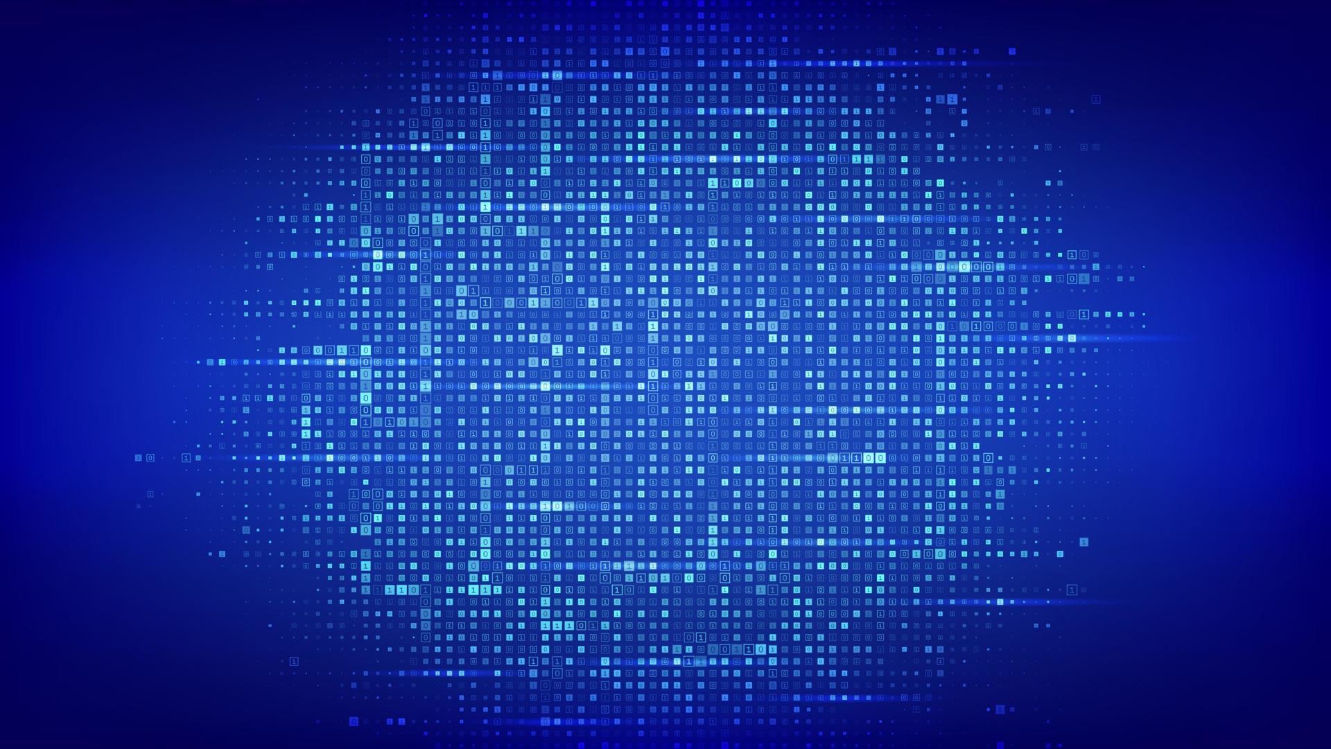 Binary code background. Digital binary data and streaming digital code background. Abstract ...