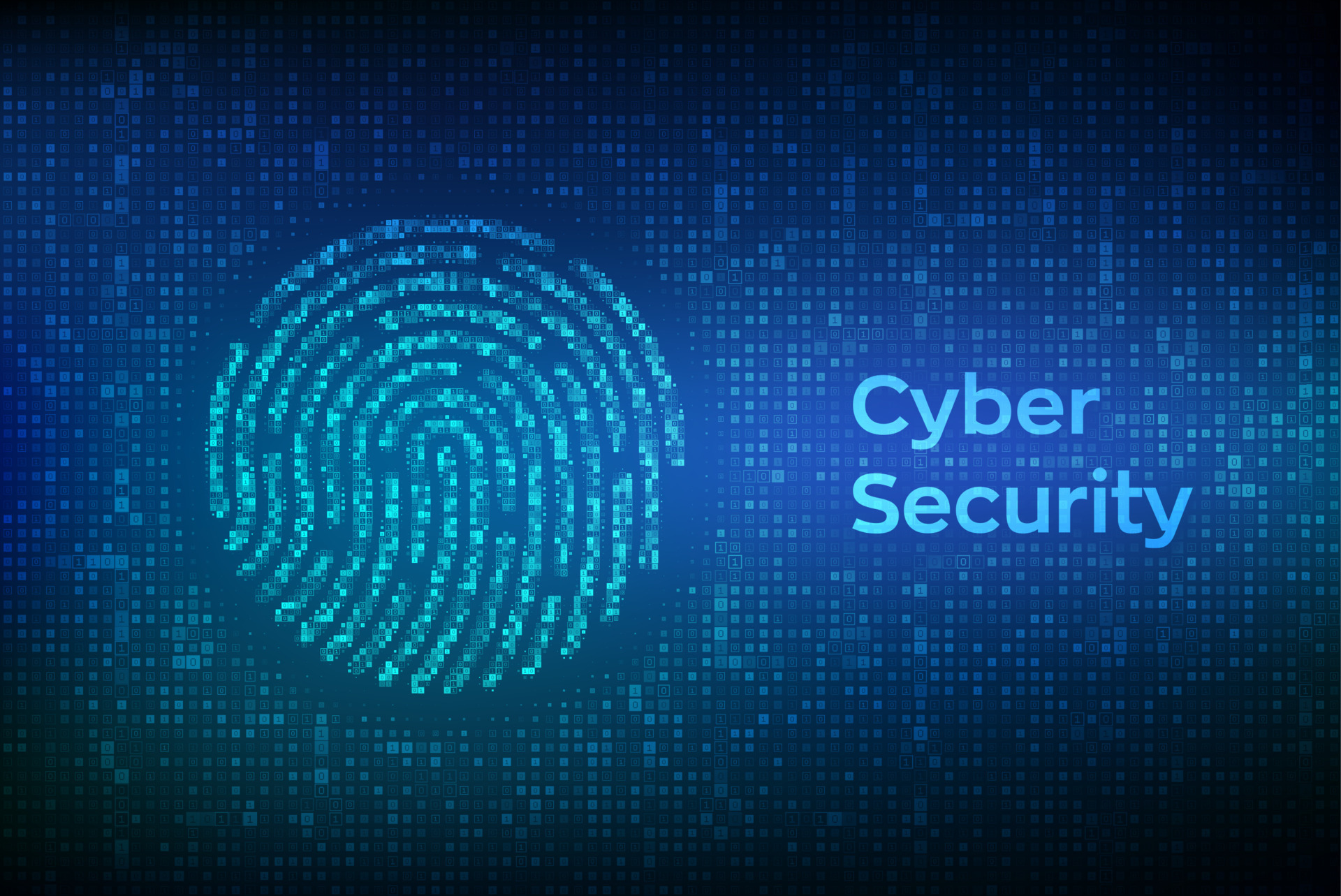Fingerprint Made With Binary Code Biometrics Identification And Approval Password Control