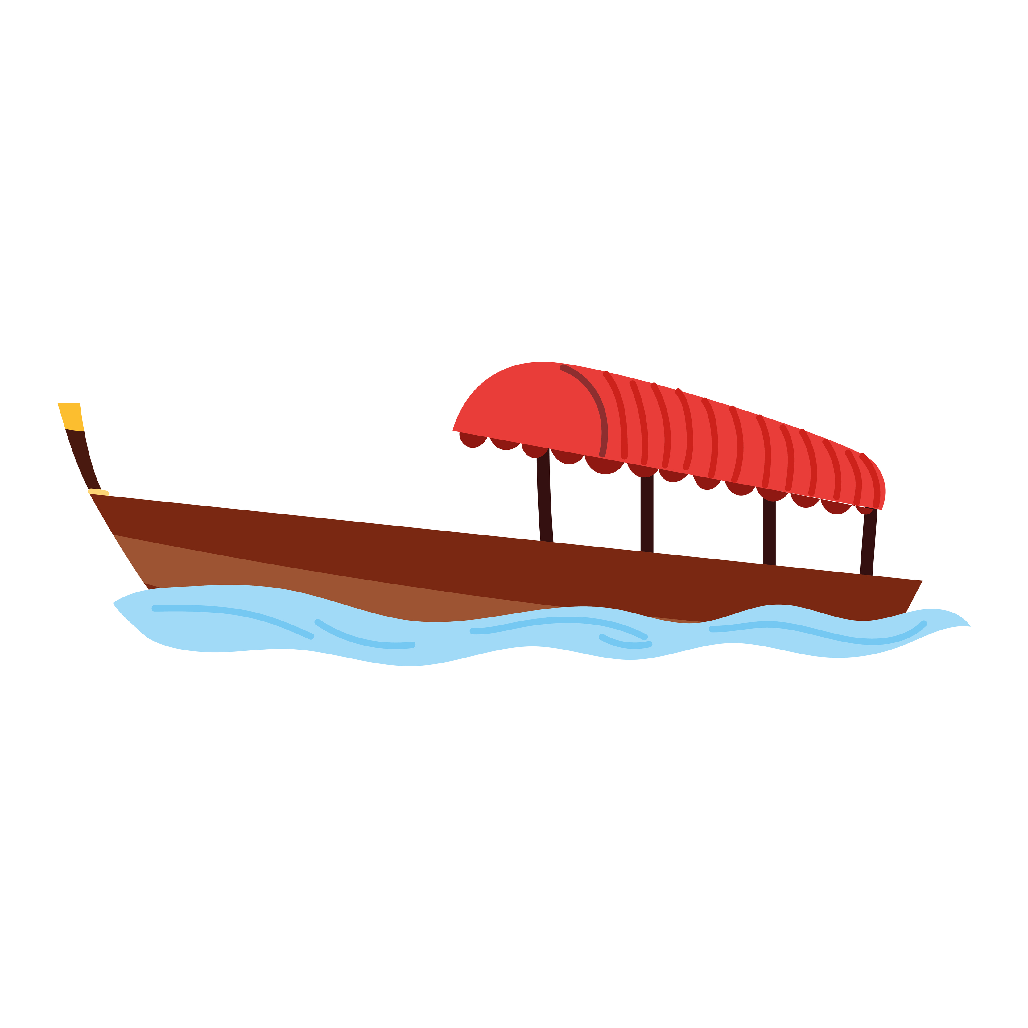 thailand boat transport 4100481 Vector Art at Vecteezy
