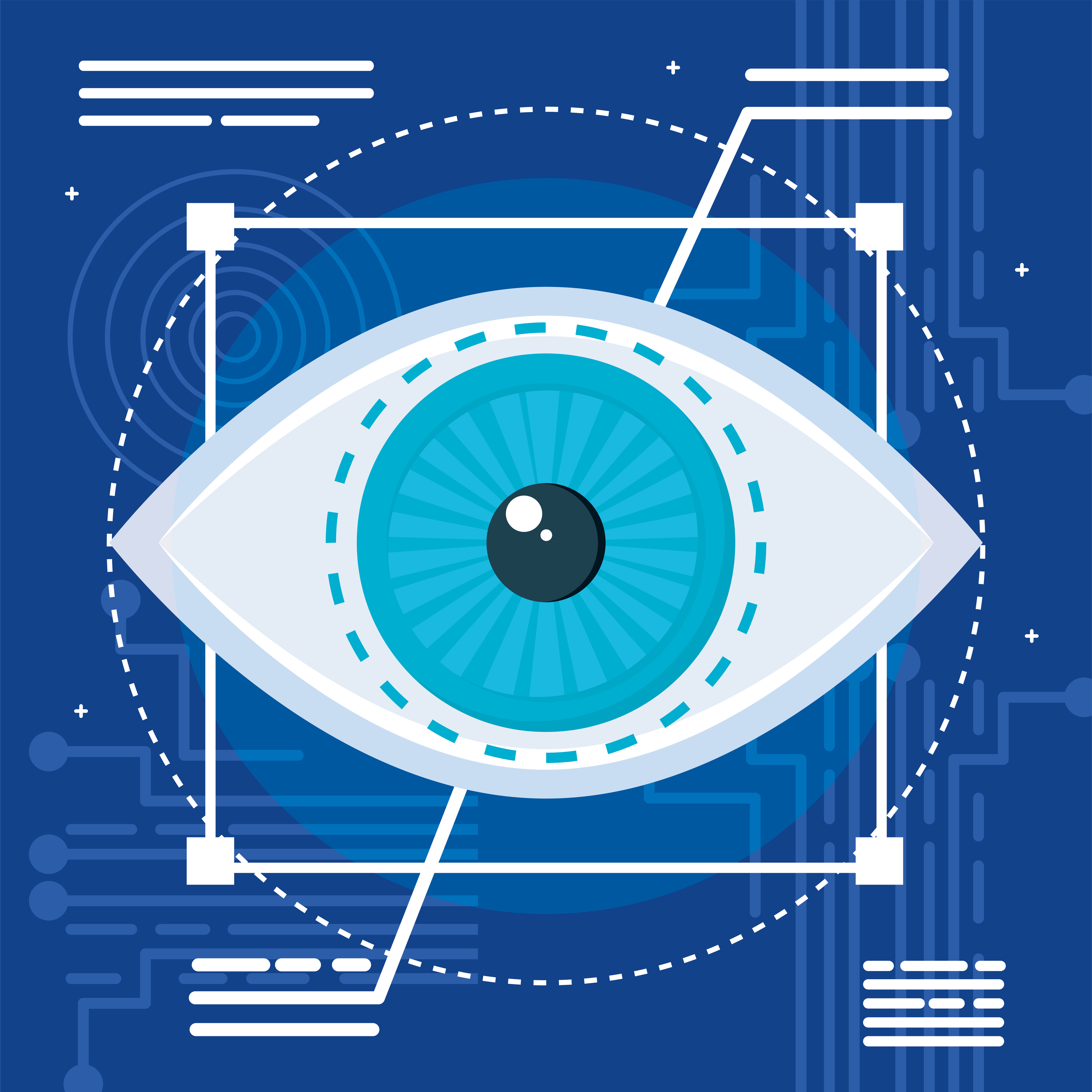 tech eye with circuit 4103959 Vector Art at Vecteezy