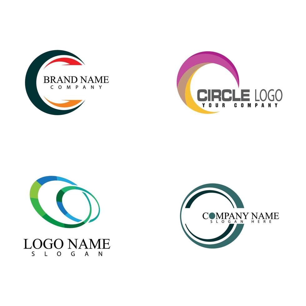 Circle vector flat design template 4105585 Vector Art at Vecteezy