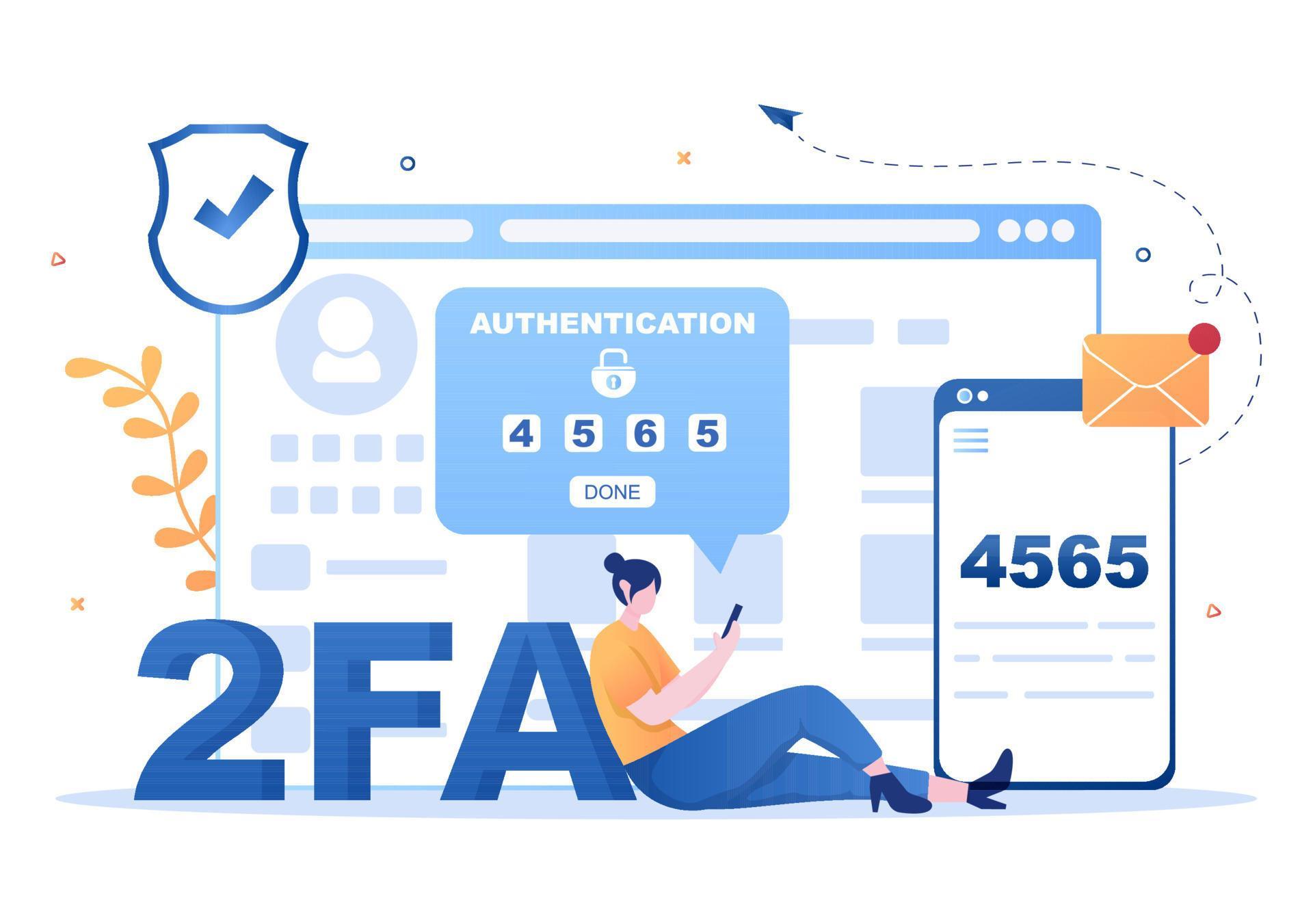 2FA Two Steps Authentication Password Secure Notice Login Verification ...