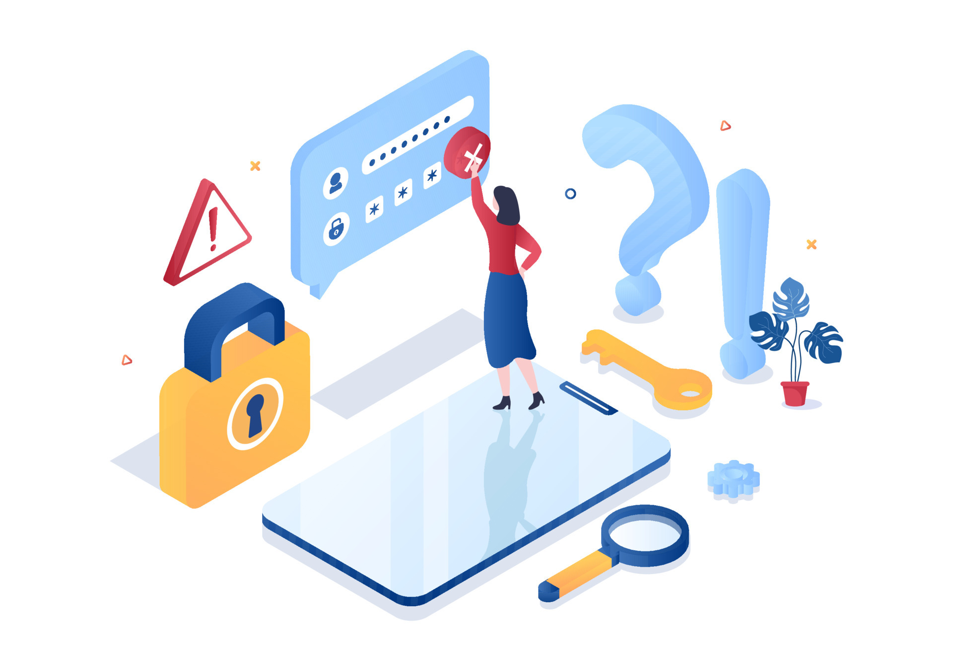 Forgot Password And Account Login For Web Page Protection Security Key Access System In