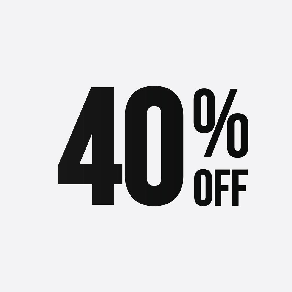Golden 40 Por Ciento De Descuento En Concepto De Logotipo Vectorial De