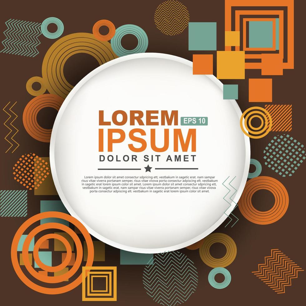 Abstract circle geometric pattern design and background for element ...