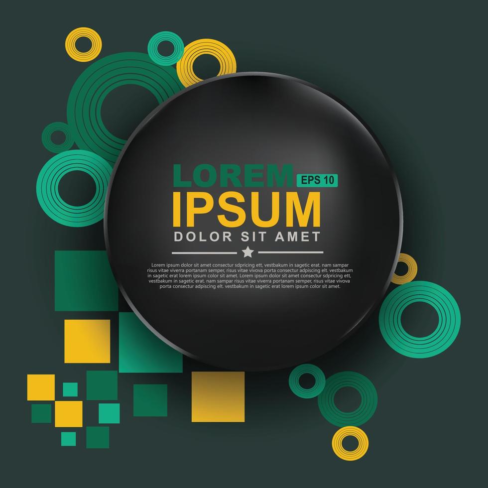 Abstract circle geometric pattern design and background for element ...