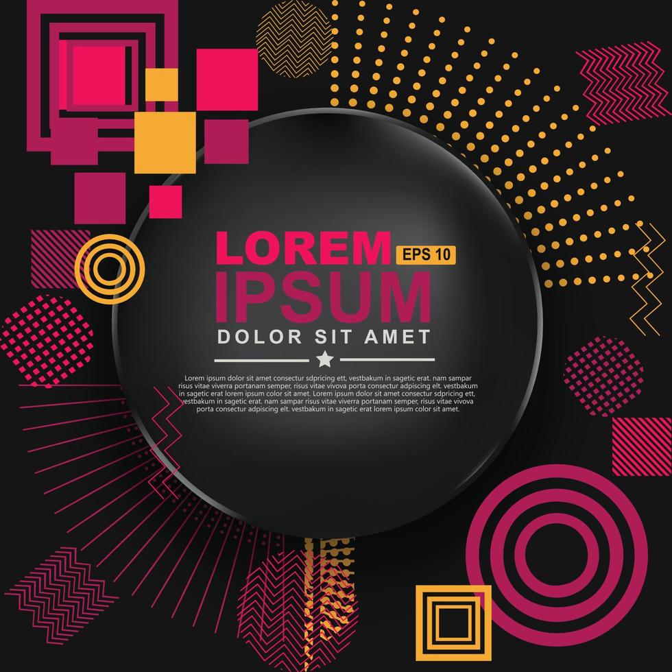 Abstract circle geometric pattern design and background for element ...