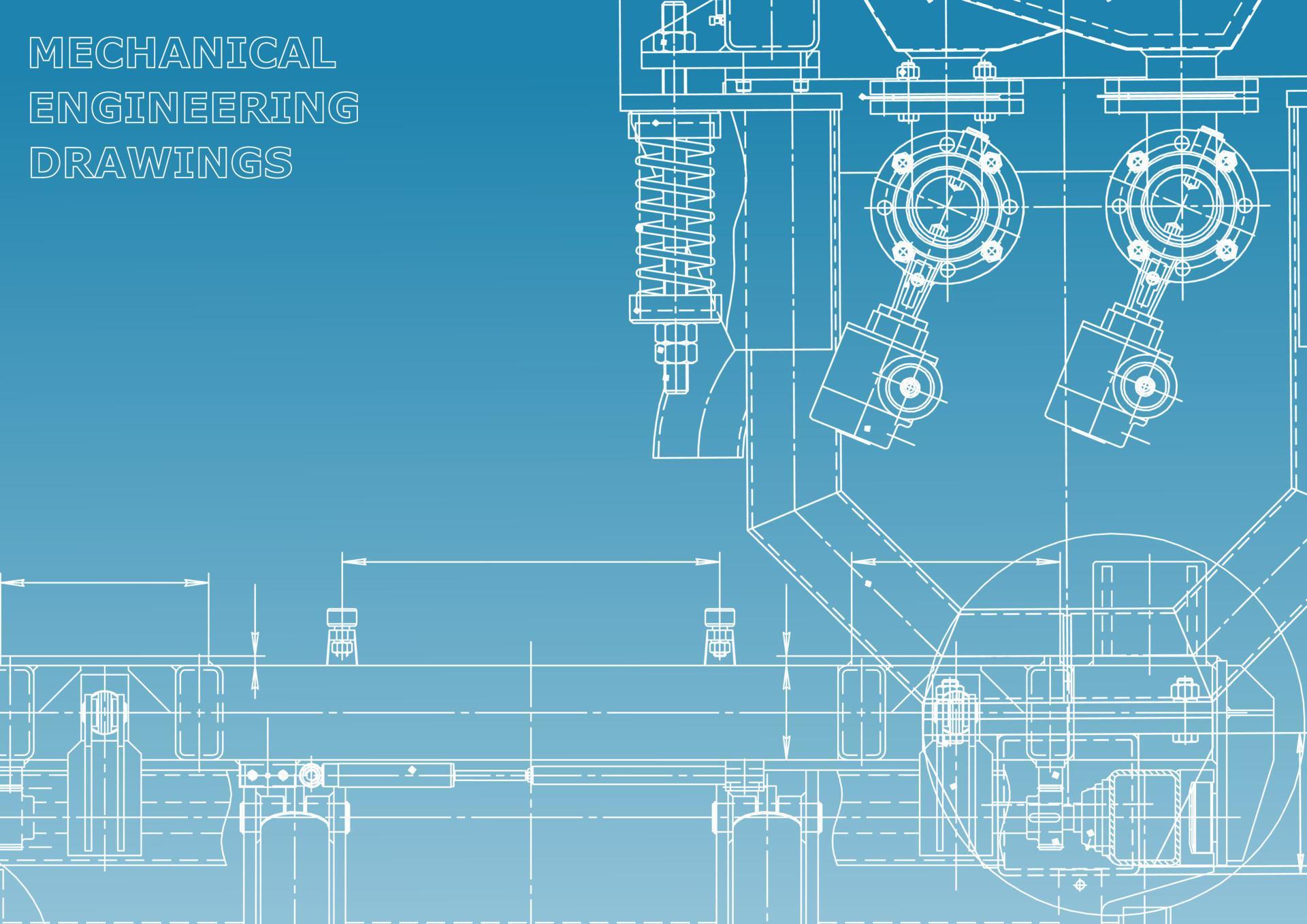 Computer aided design systems. Technical illustrations, backgrounds ...