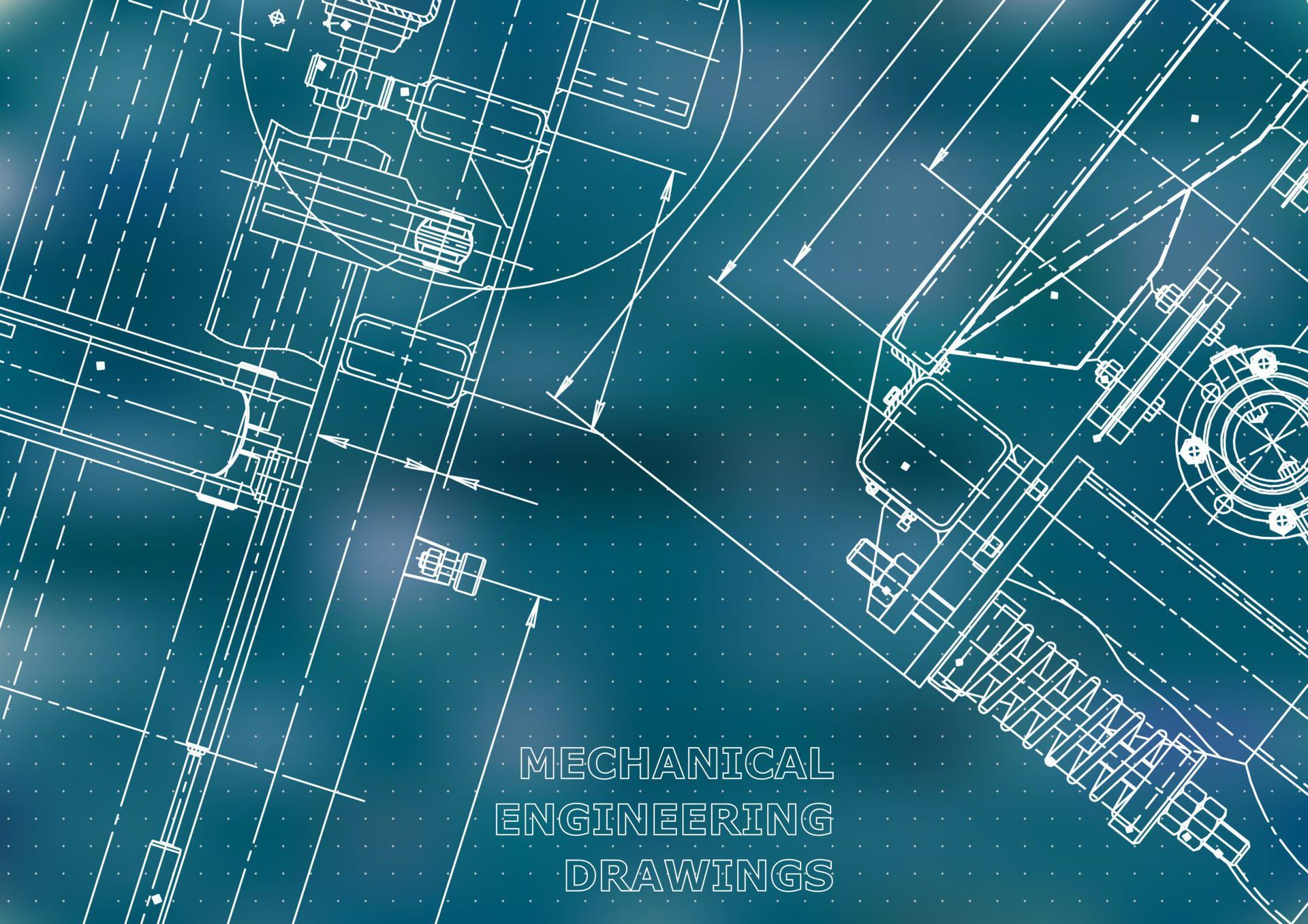 Vector engineering illustration. Computer aided design systems ...