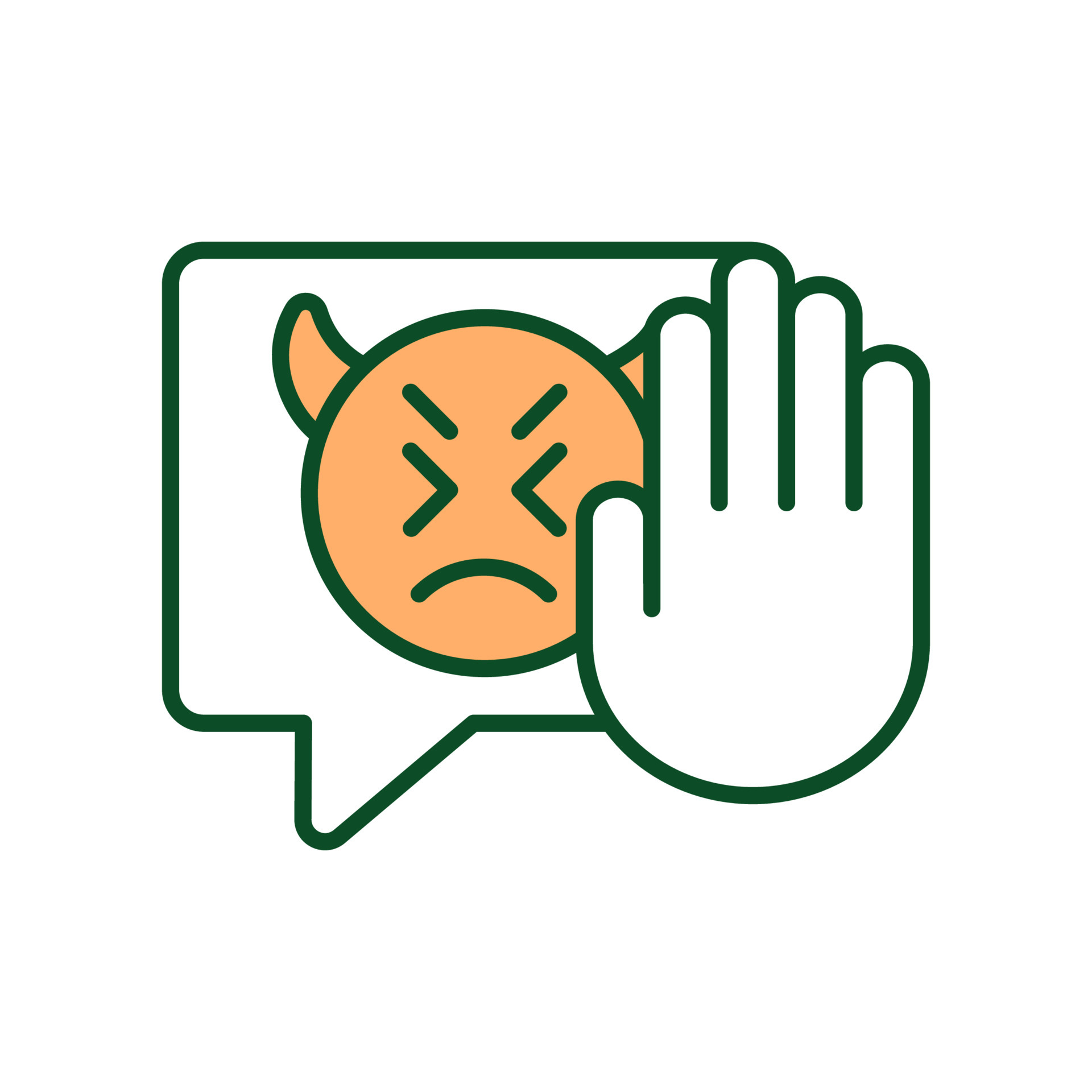 Tackling hate speech incident RGB color icon. Discriminatory language ... Tackling hate speech incident RGB color icon. Discriminatory language ...