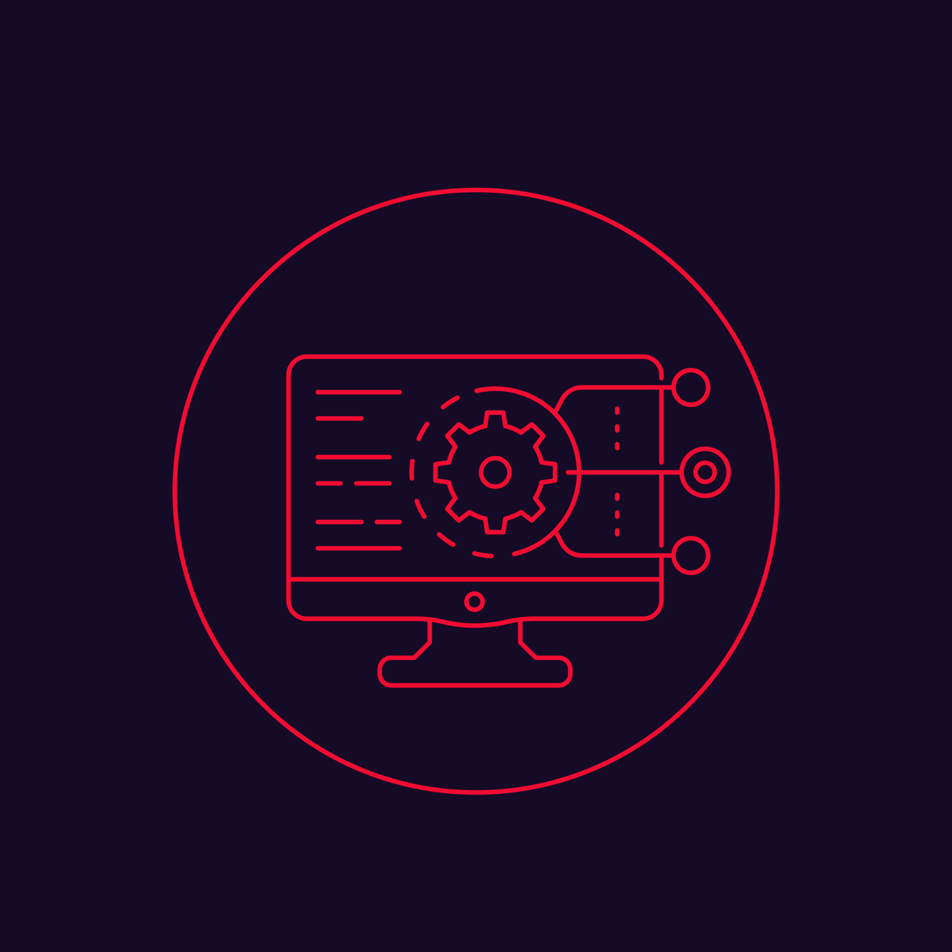 Coding App Development Software Integration Programming Vector Icon Linear 4182679 Vector