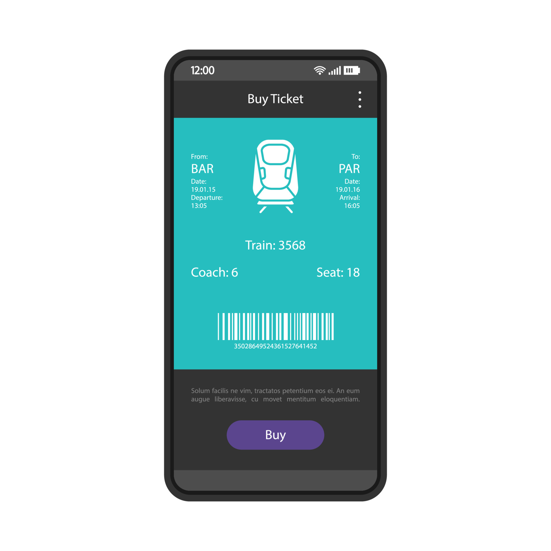 Online ticket booking and buying app interface vector template. E ... Online ticket booking and buying app interface vector template. E ...