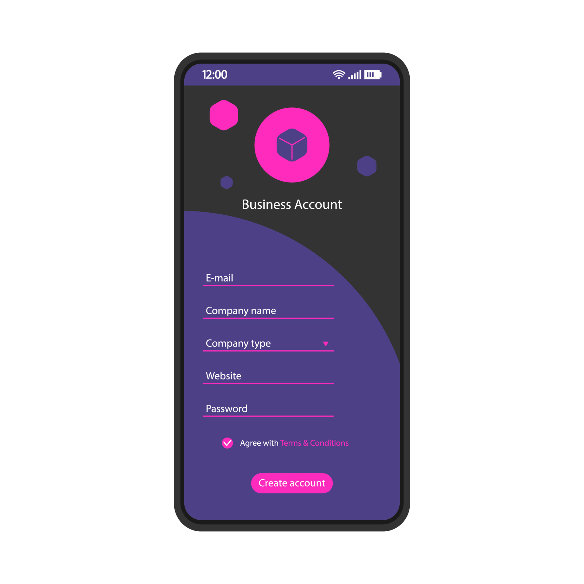 Create Business Account Smartphone Interface Vector Template Mobile create-business-account-smartphone-interface-vector-template-mobile