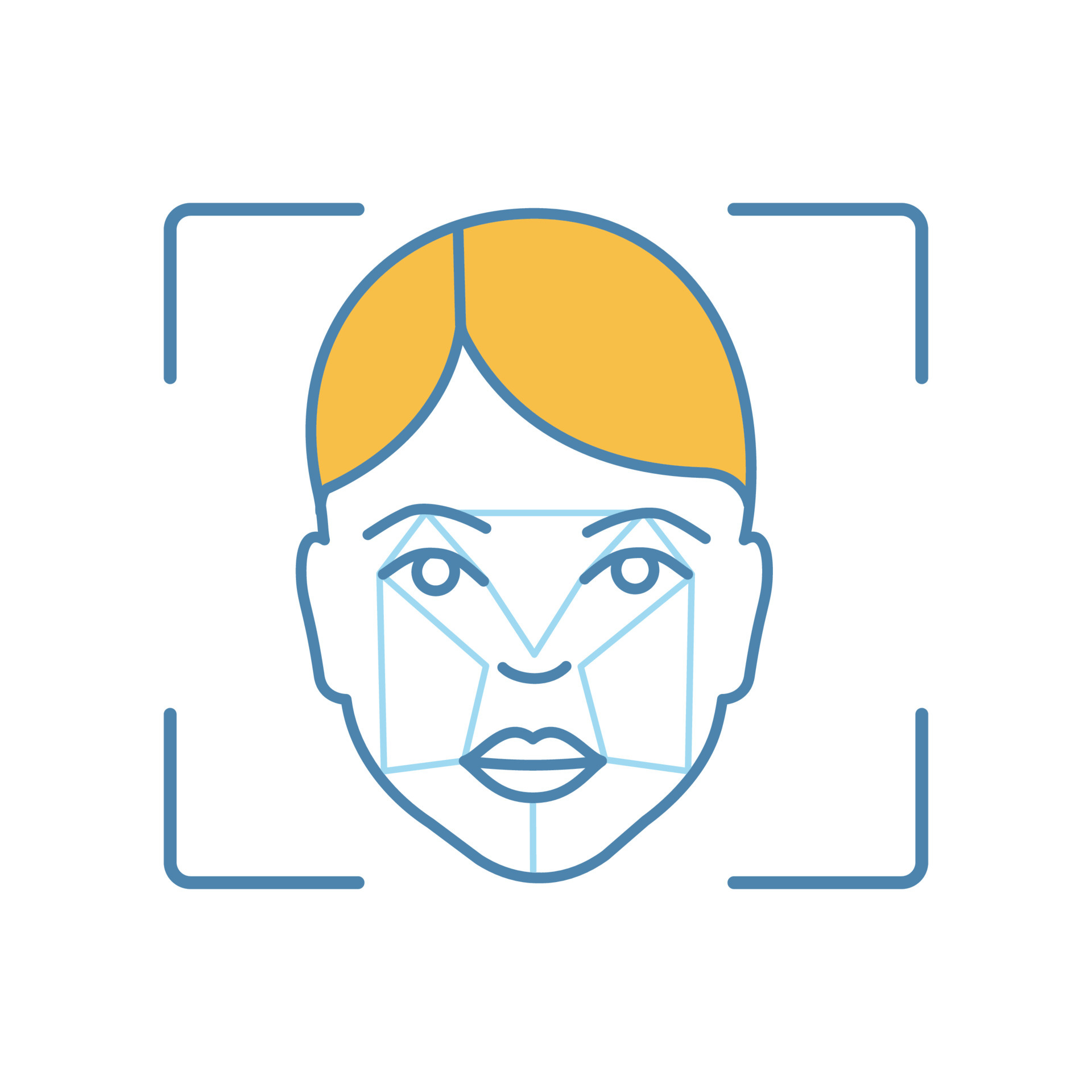 Faceprint Analysis Color Icon Facial Recognition Software Face Id Scan Biometric