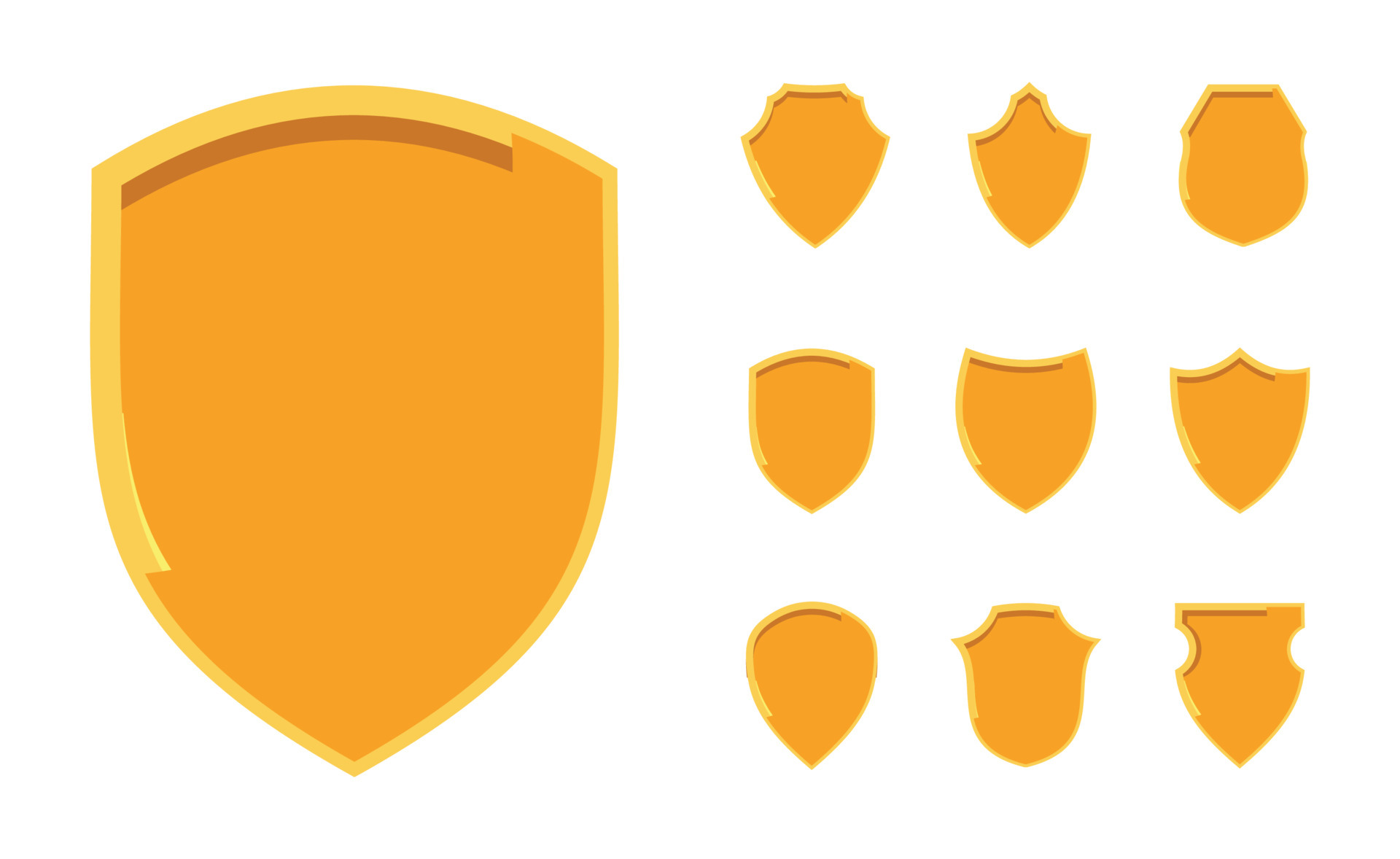Shield Icons Set Protect Shield Vector Set Shield Security Icons