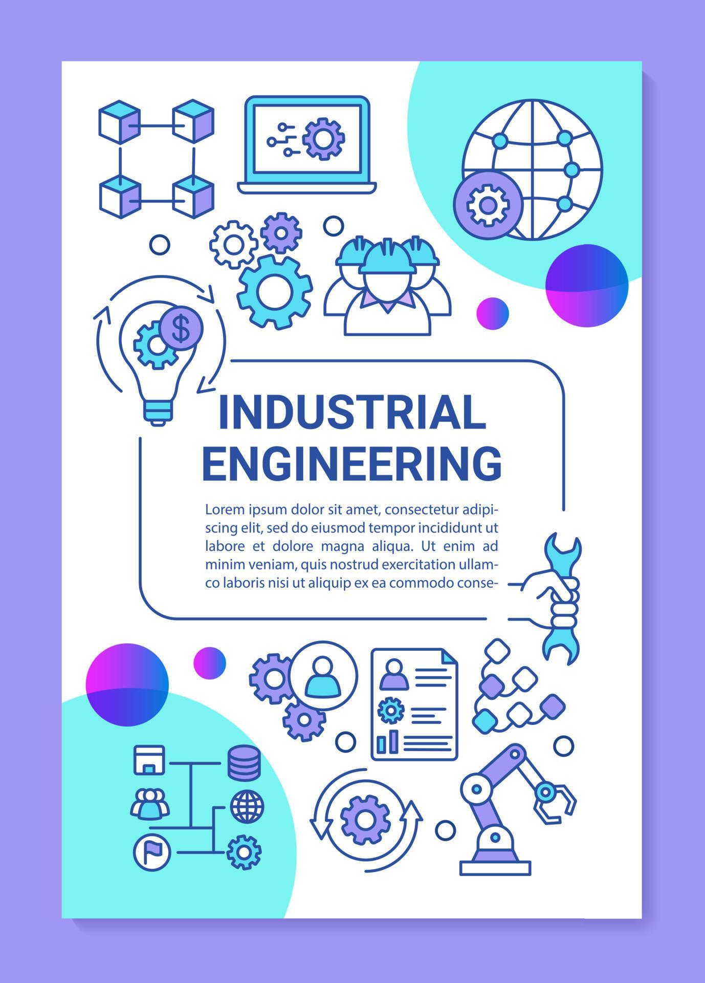 Industrial Engineering Brochure Template Layout Fabrication System Flyer Leaflet Print Design